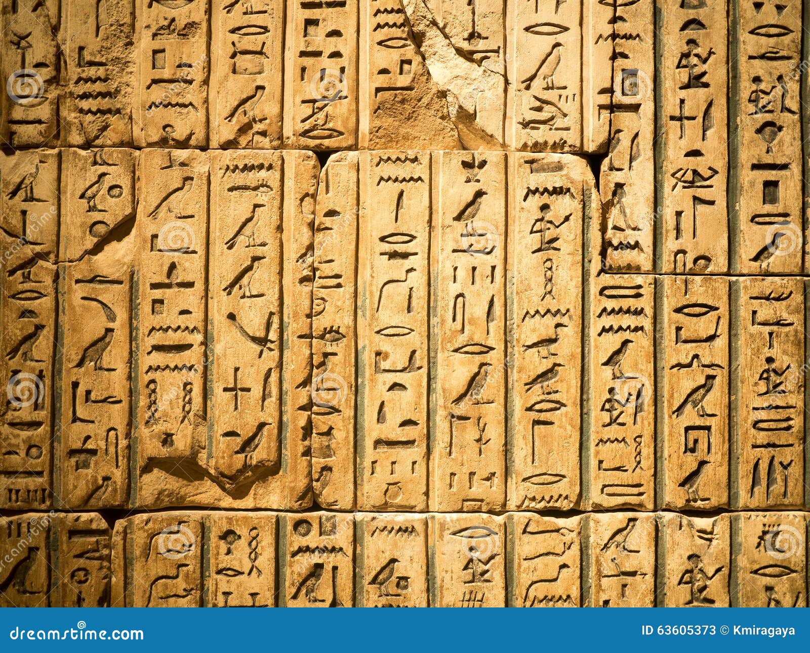 Egyptian Hieroglyph Carved in Sandstone Stock Image - Image of religion ...