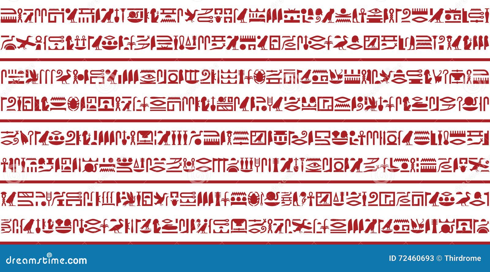Egyptian Hieroglyphic Writing Set 3 Stock Vector - Illustration of ...