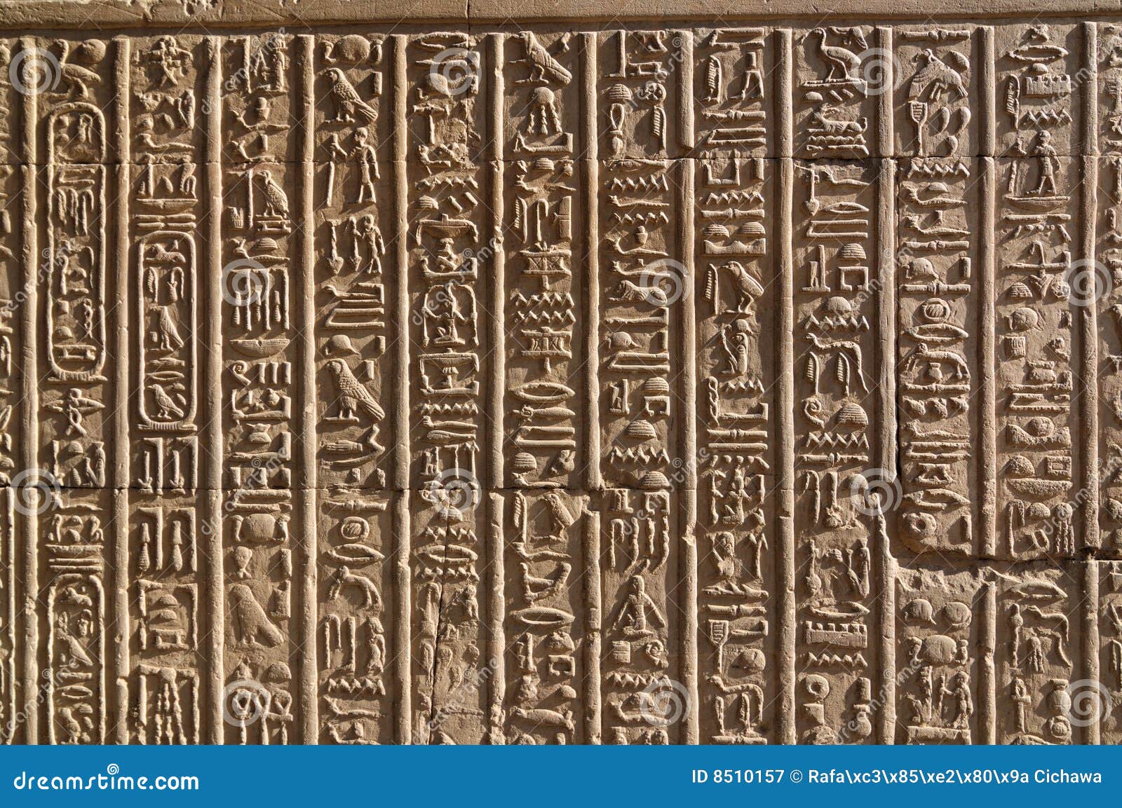Egyptian Hieroglyphics Writing On Stone Stock Photo | CartoonDealer.com ...