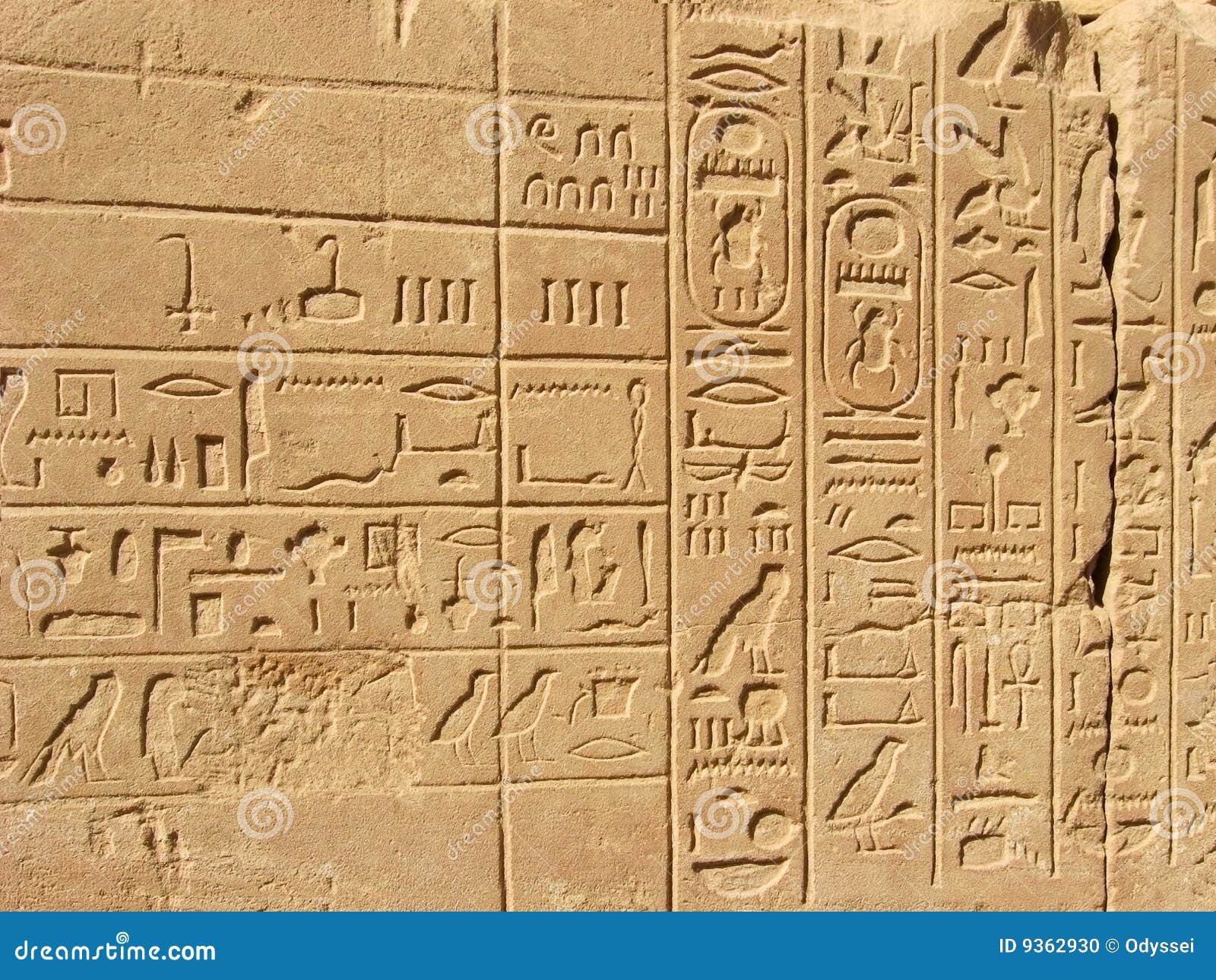Egyptian hieroglyphics stock photo. Image of hieroglyph - 9362930