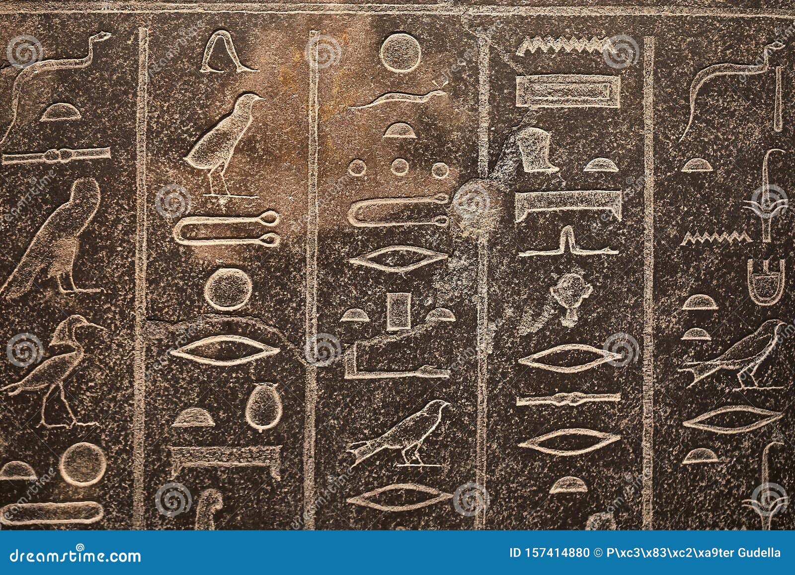Ancient Hieroglyphic Script Stock Photo - Image of culture, classic ...