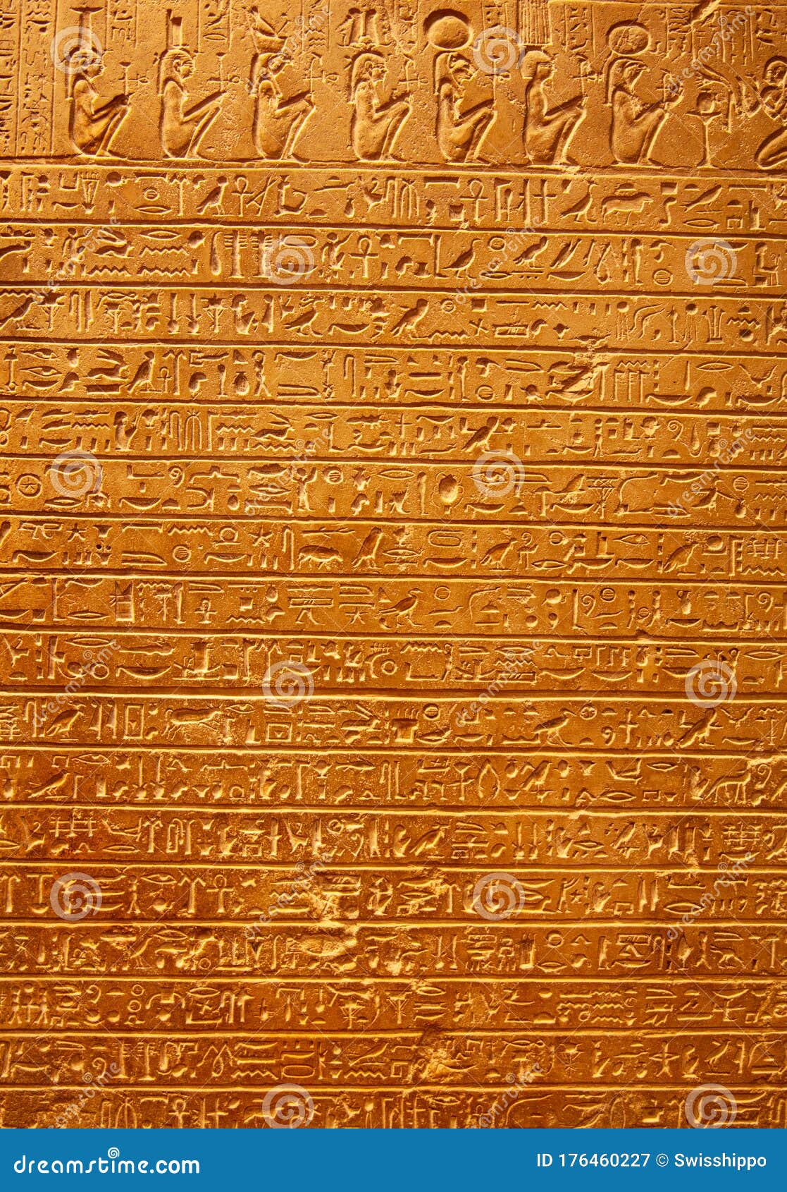 Hieroglyphs on the wall stock image. Image of history - 176460227