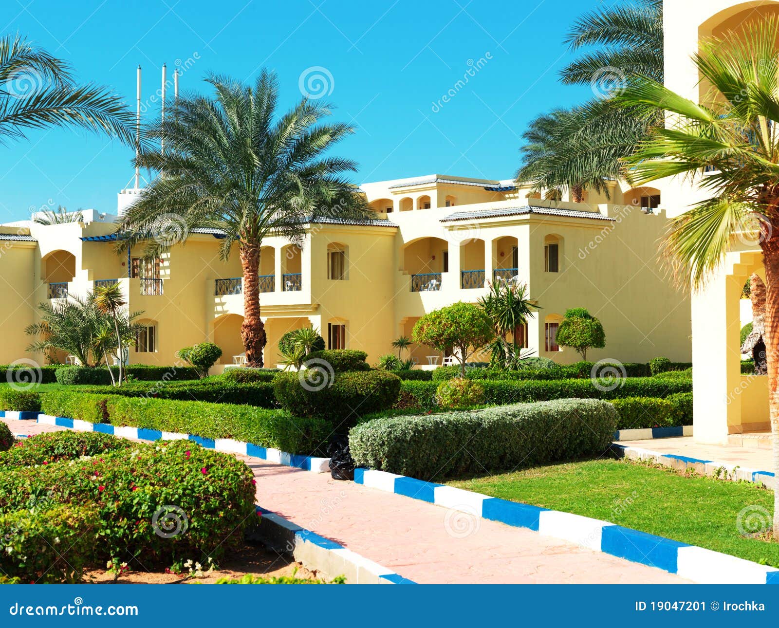 Egyptian hotel complex stock image. Image of exclusive - 19047201