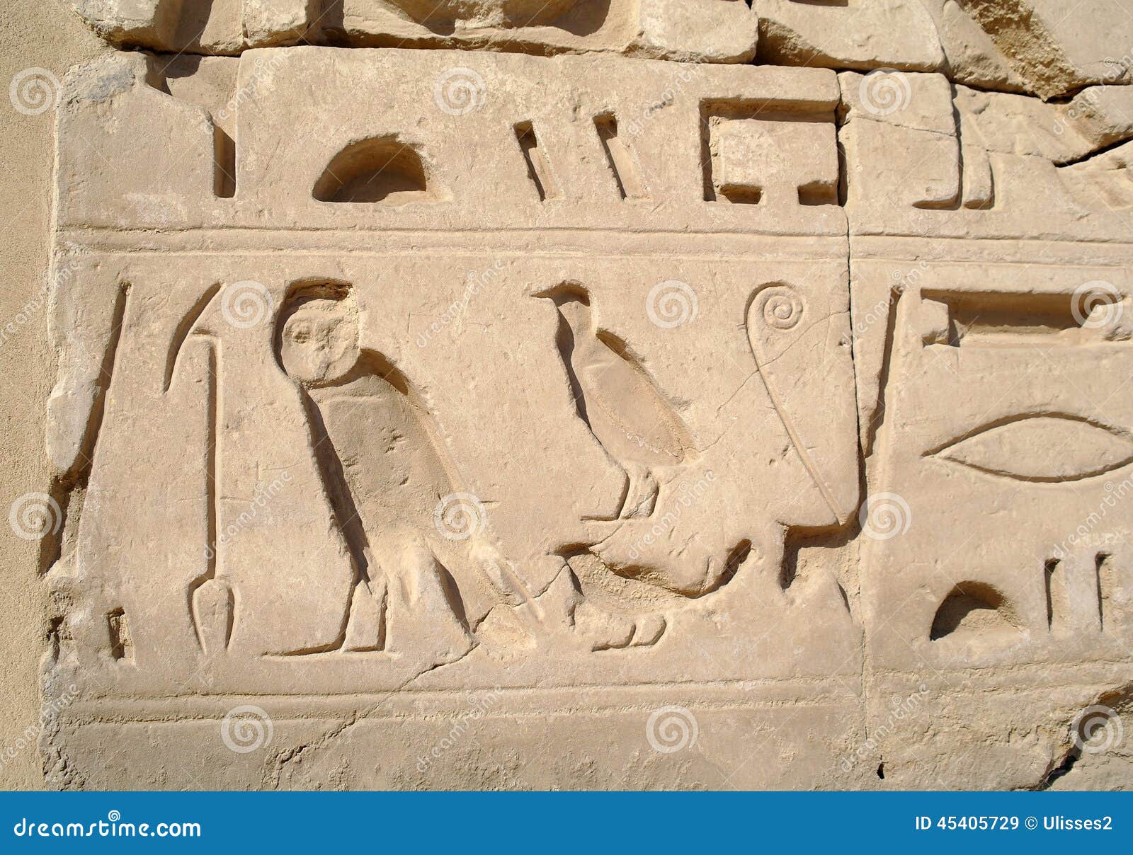 Egyptian Images and Hieroglyphs . Stock Image - Image of culture ...