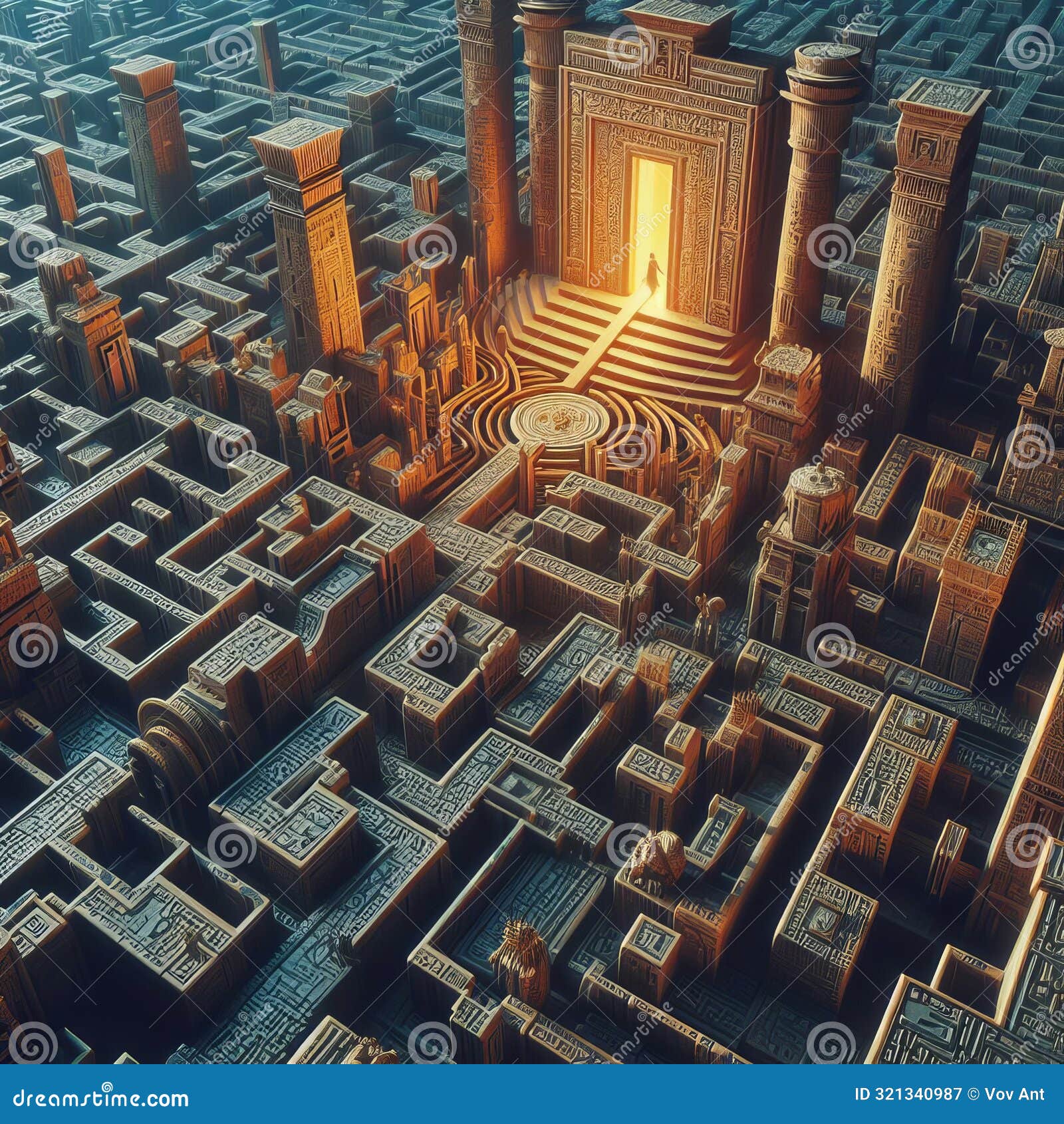 Egyptian Labyrinth an Ancient Building or Structure from Egypt Stock ...