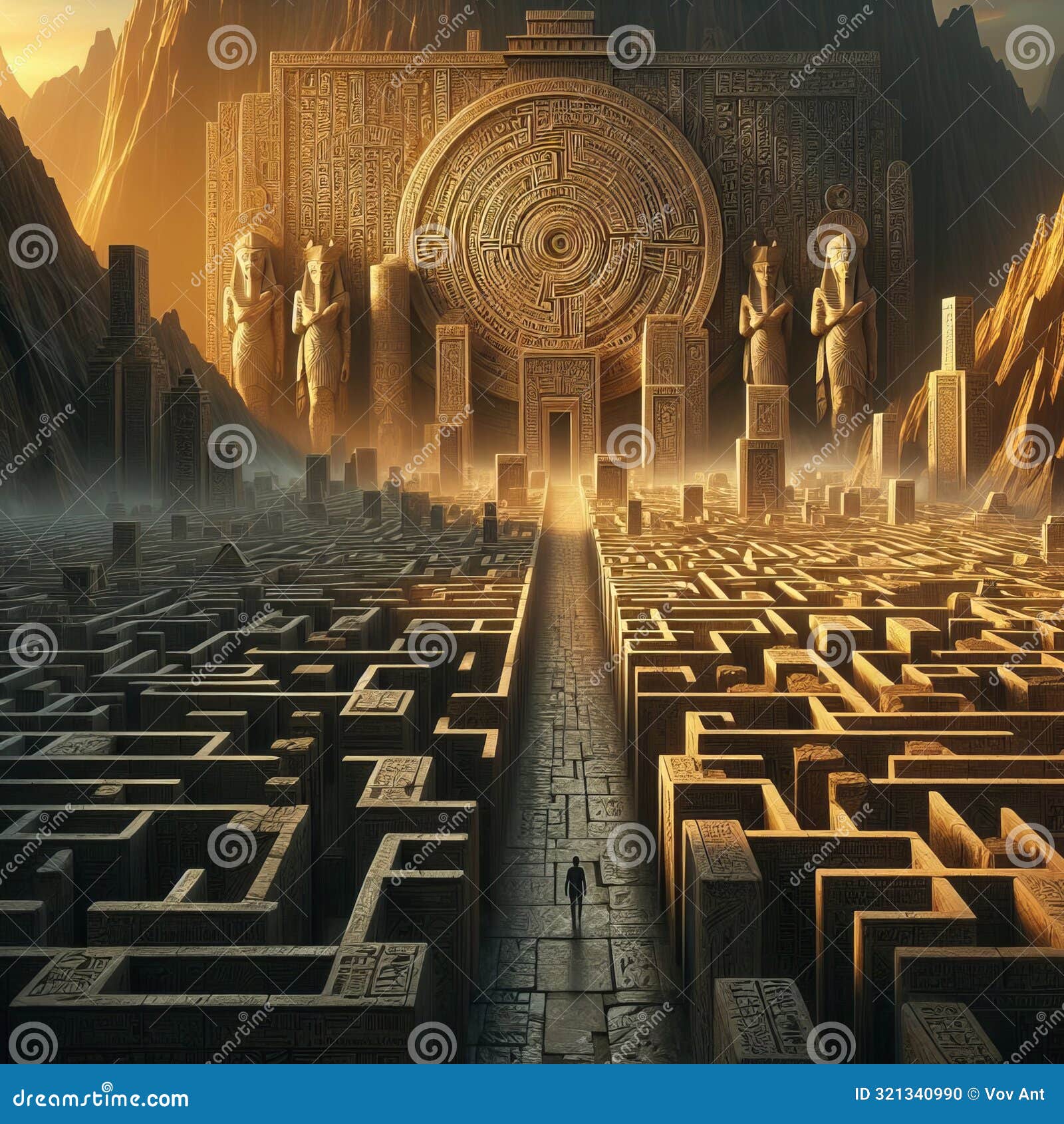 Egyptian Labyrinth an Ancient Building or Structure from Egypt Stock ...