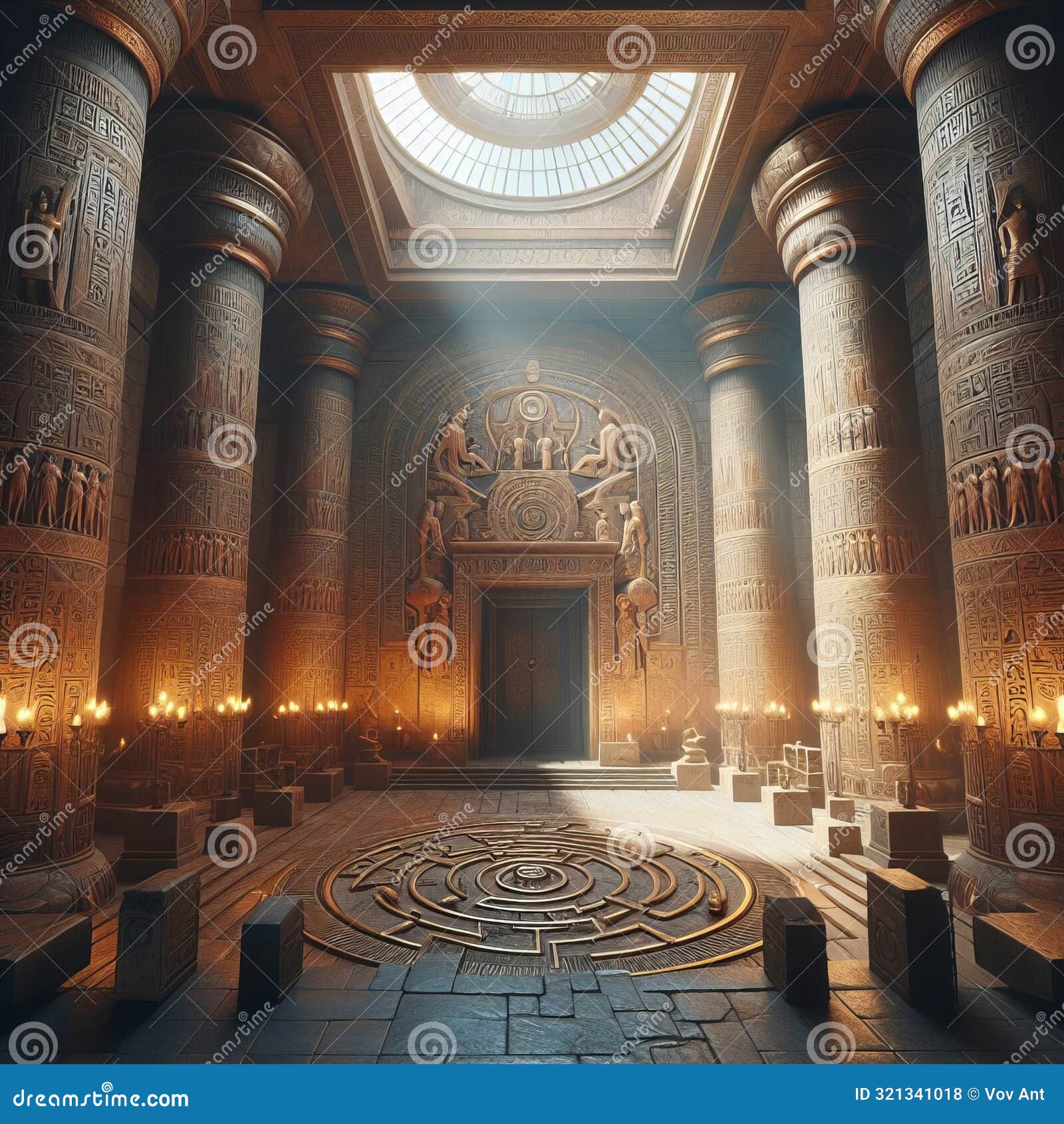 Egyptian Labyrinth An Ancient Building Or Structure From Egypt Royalty ...