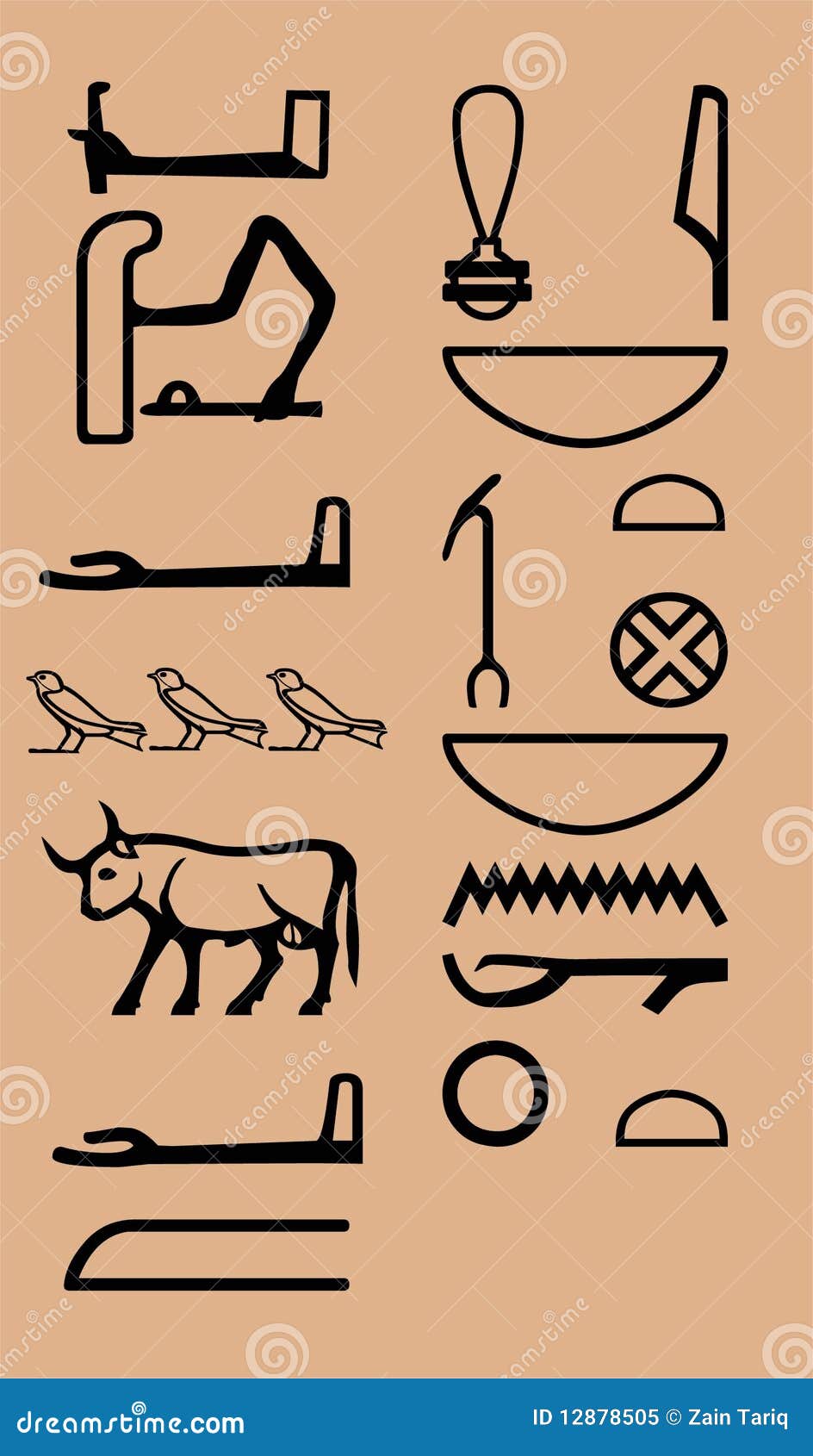 Egyptian line art 1 stock vector. Illustration of citadels - 12878505