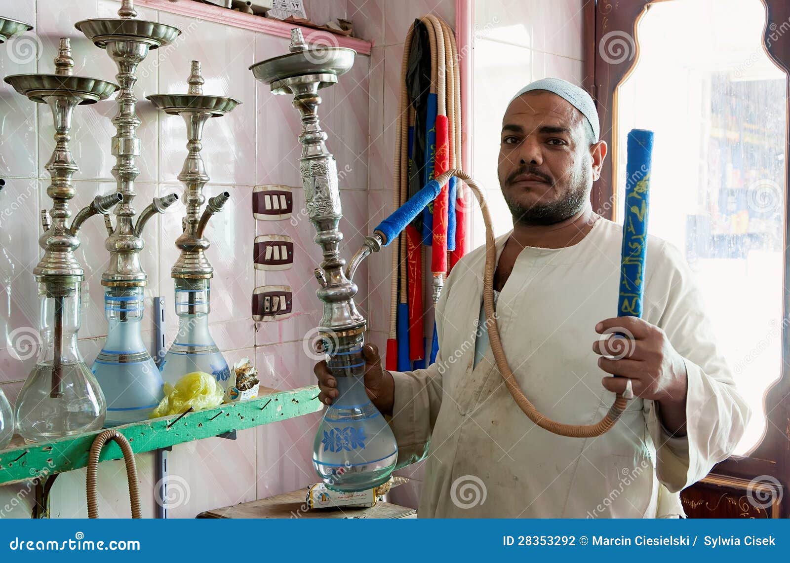 Egyptian Man with a Selection of Shisha Editorial Photography - Image ...