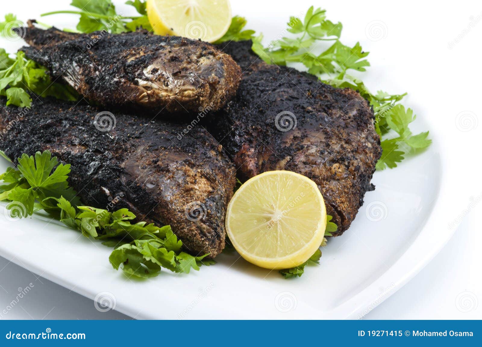 Egyptian Nile Tilapia Grilled Stock Image - Image of dieting, fillet ...