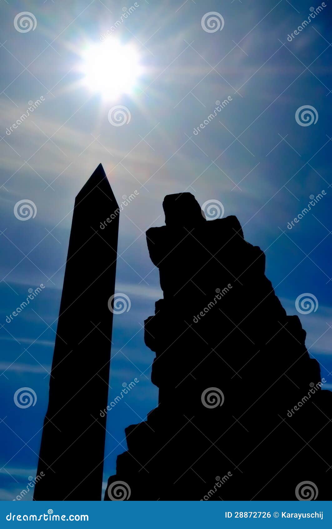 Strange Obelisk With Flowers And Flame Symbols On Central Church Of ...