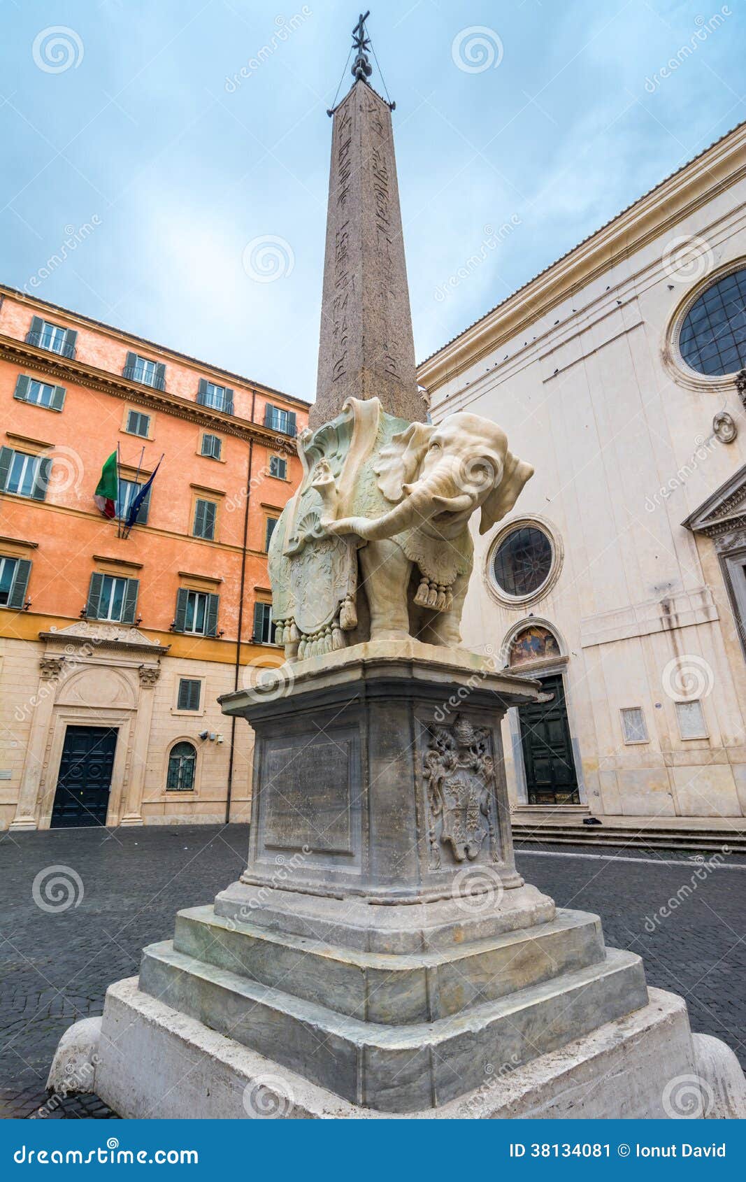 Obelisk In Rome With Elephants