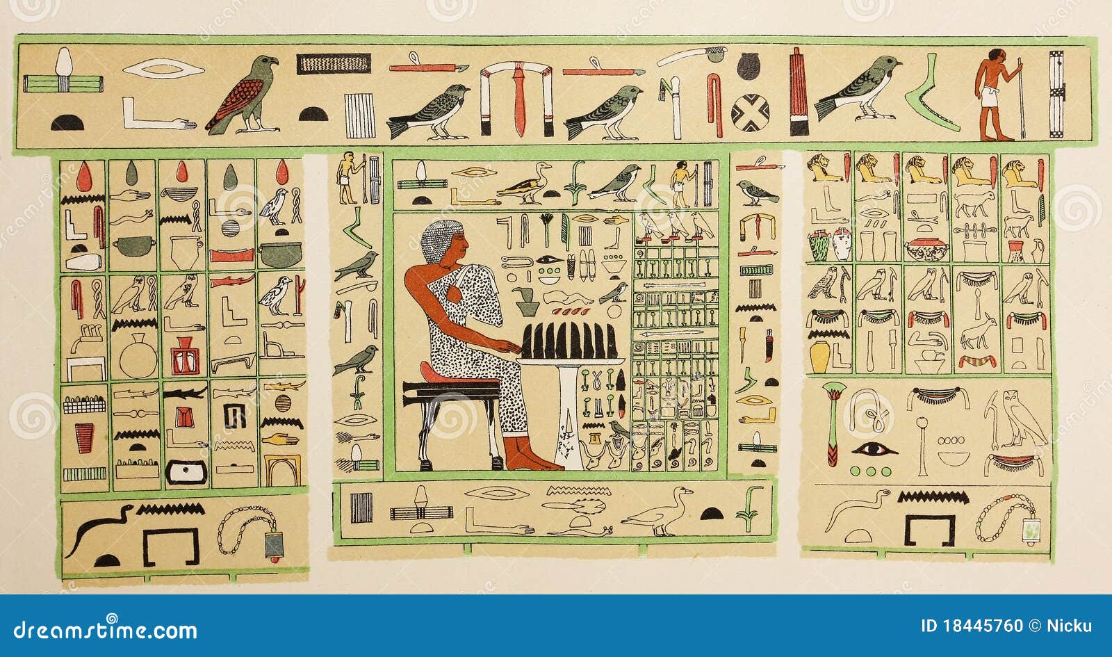 Egyptian Old Writing Symbols Stock Photo - Image of writing, symbol ...