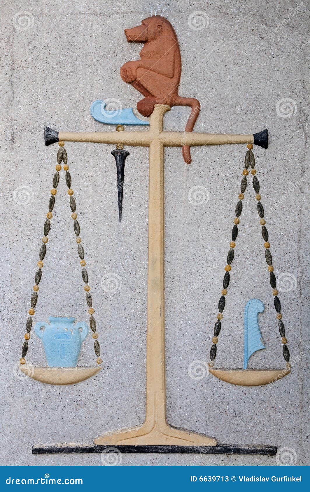 Egyptian painted relief stock image. Image of colorful - 6639713