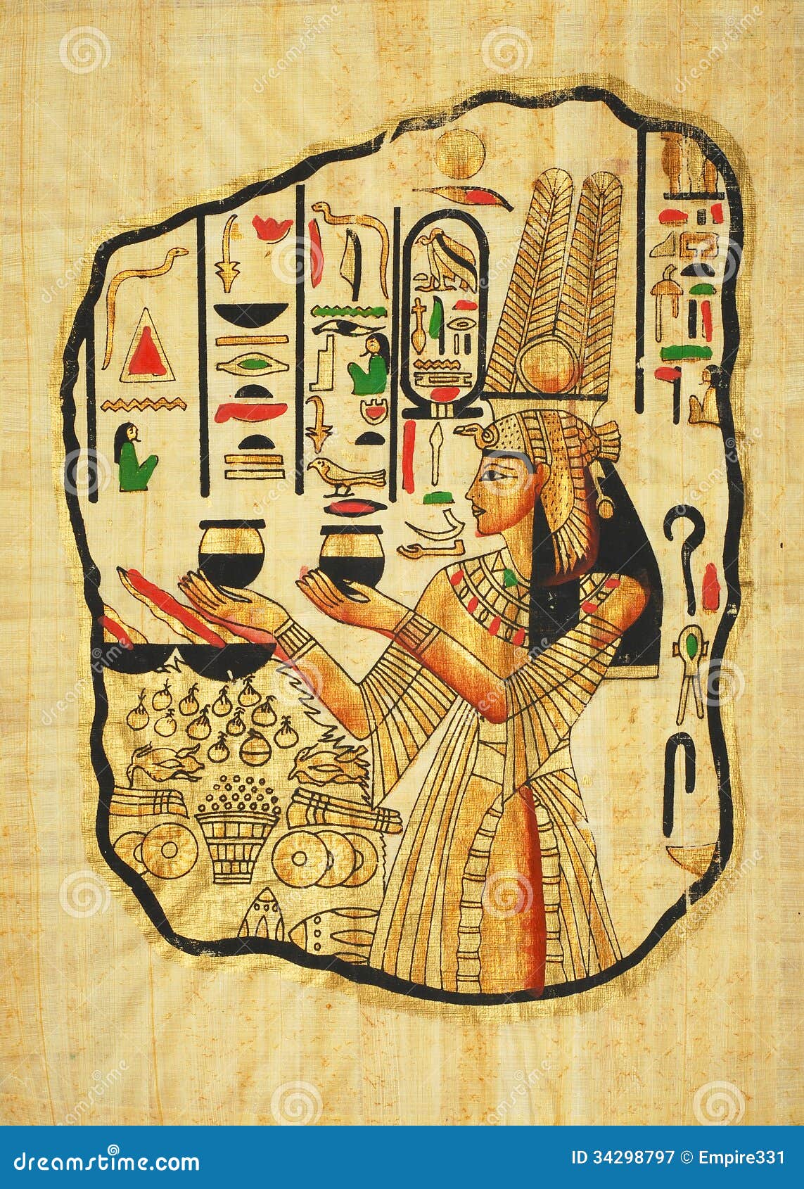 Egyptian painting stock image. Image of craft, egypt - 34298797