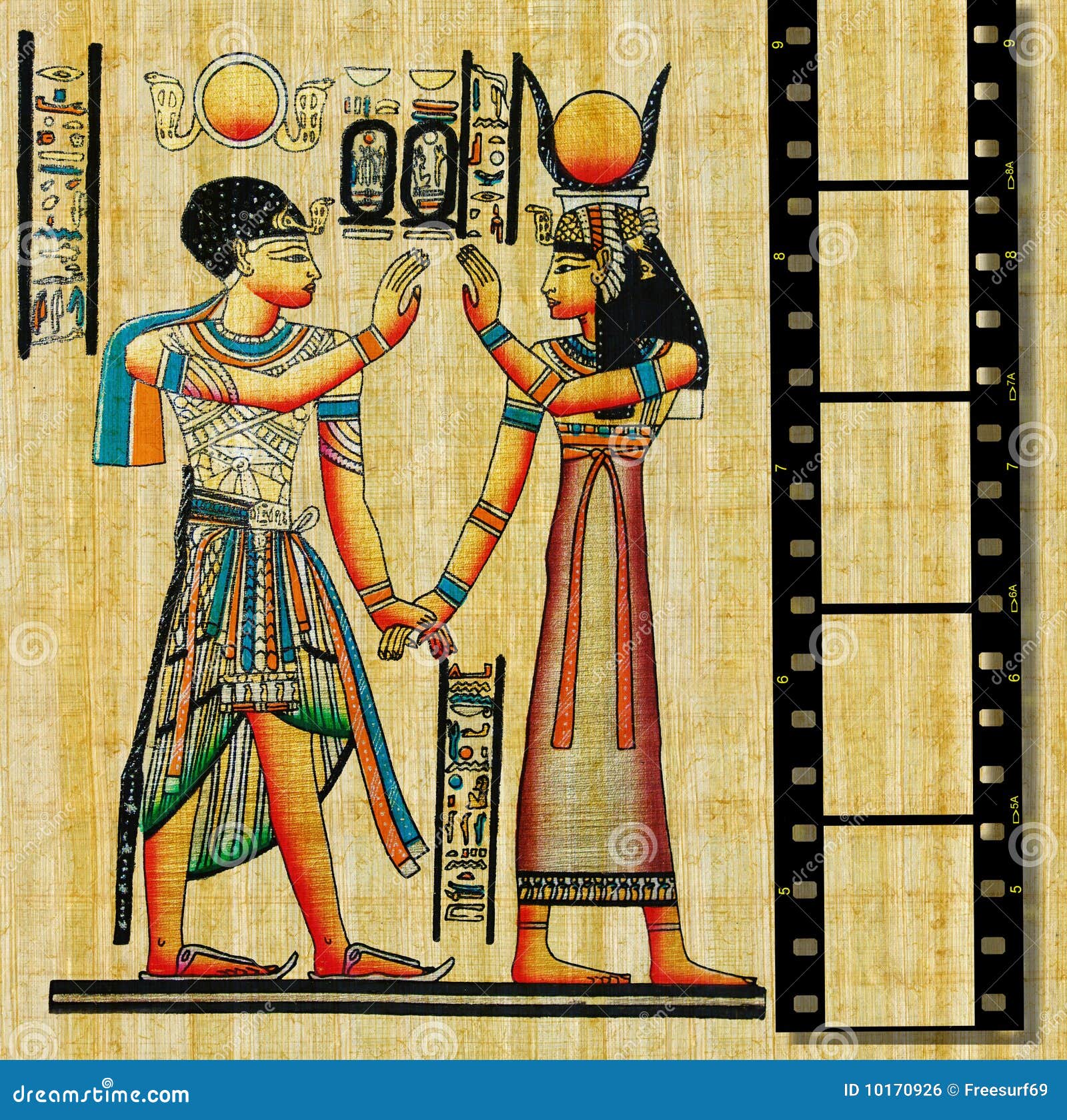 Egyptian papyrus stock illustration. Illustration of paper - 10170926