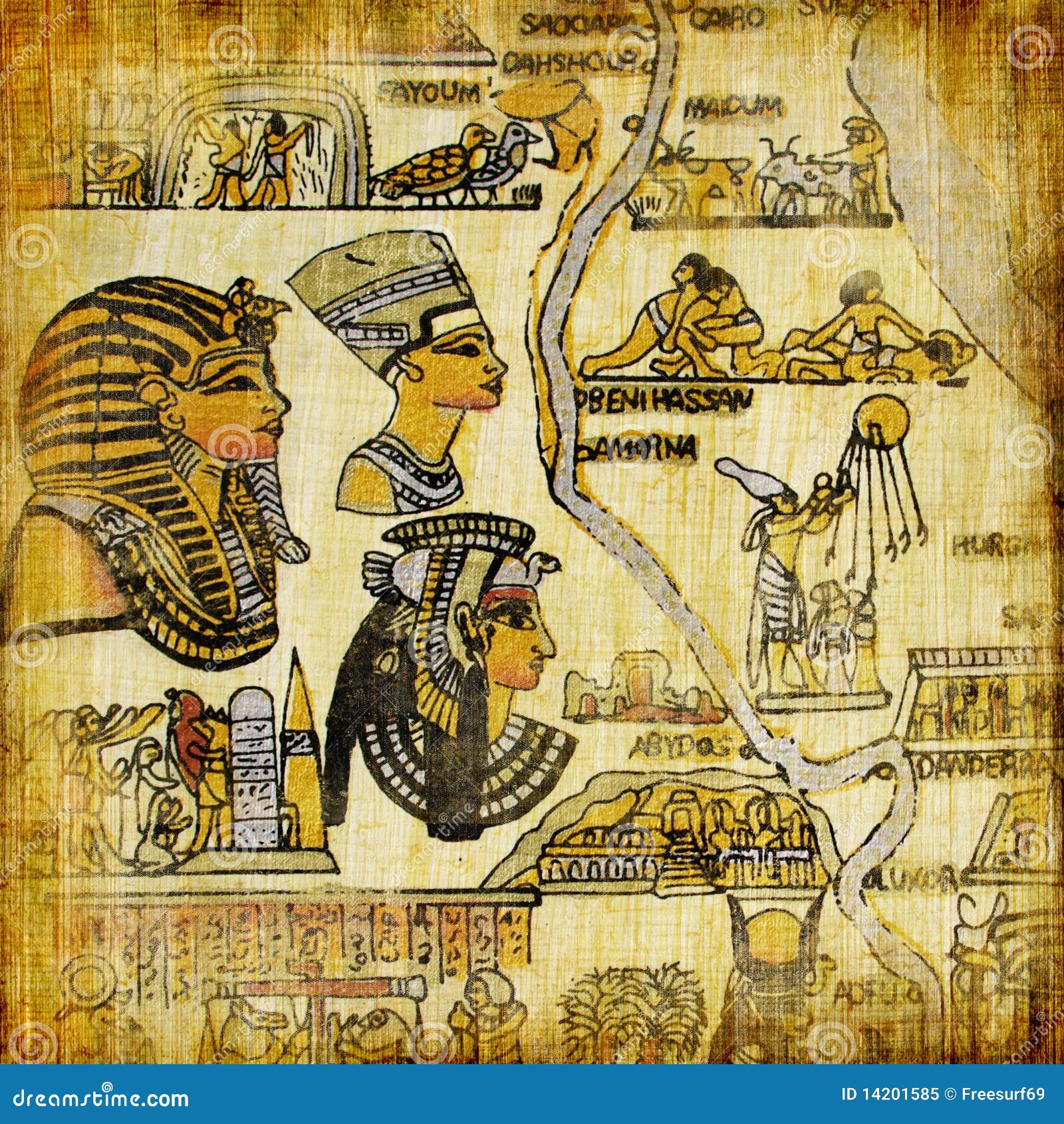 Egyptian papyrus stock image. Image of decoration, conceptual - 14201585