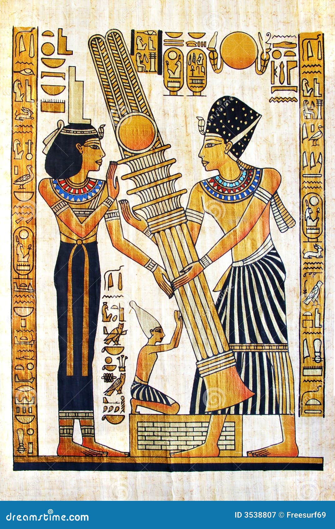 Egyptian papyrus stock image. Image of brown, golden, gold - 3538807