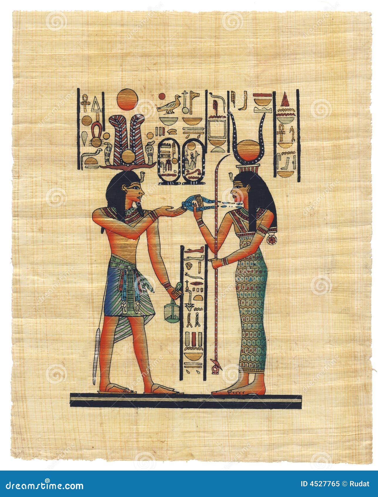 Egyptian papyrus stock illustration. Image of golden, ancient - 4527765