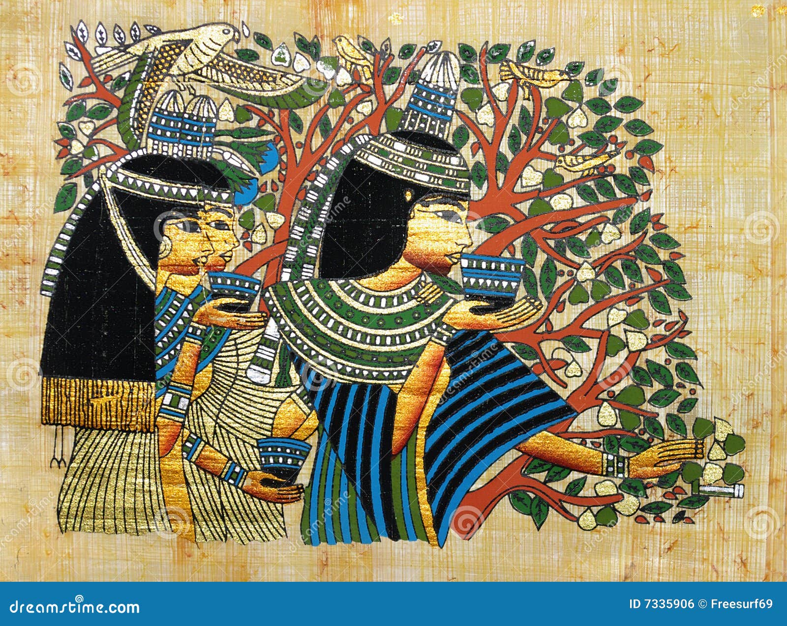 Egyptian papyrus stock photo. Image of gold, egyptian - 7335906