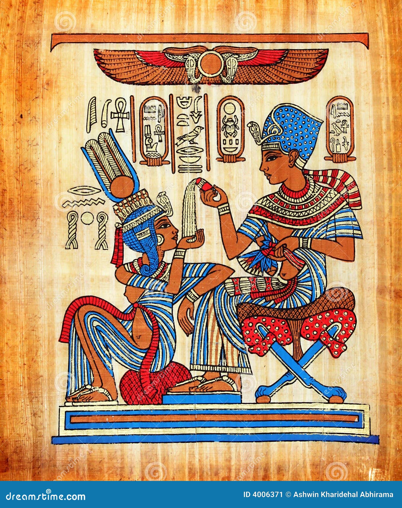 Egyptian Papyrus (Life Pleasures) Stock Image - Image of manuscript ...