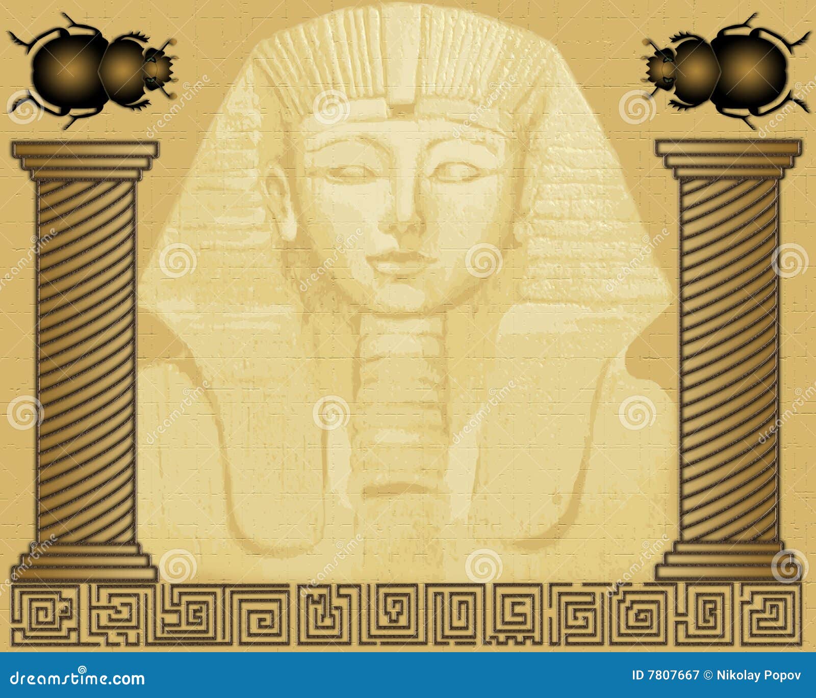 Egyptian pharaoh stock illustration. Illustration of culture - 7807667