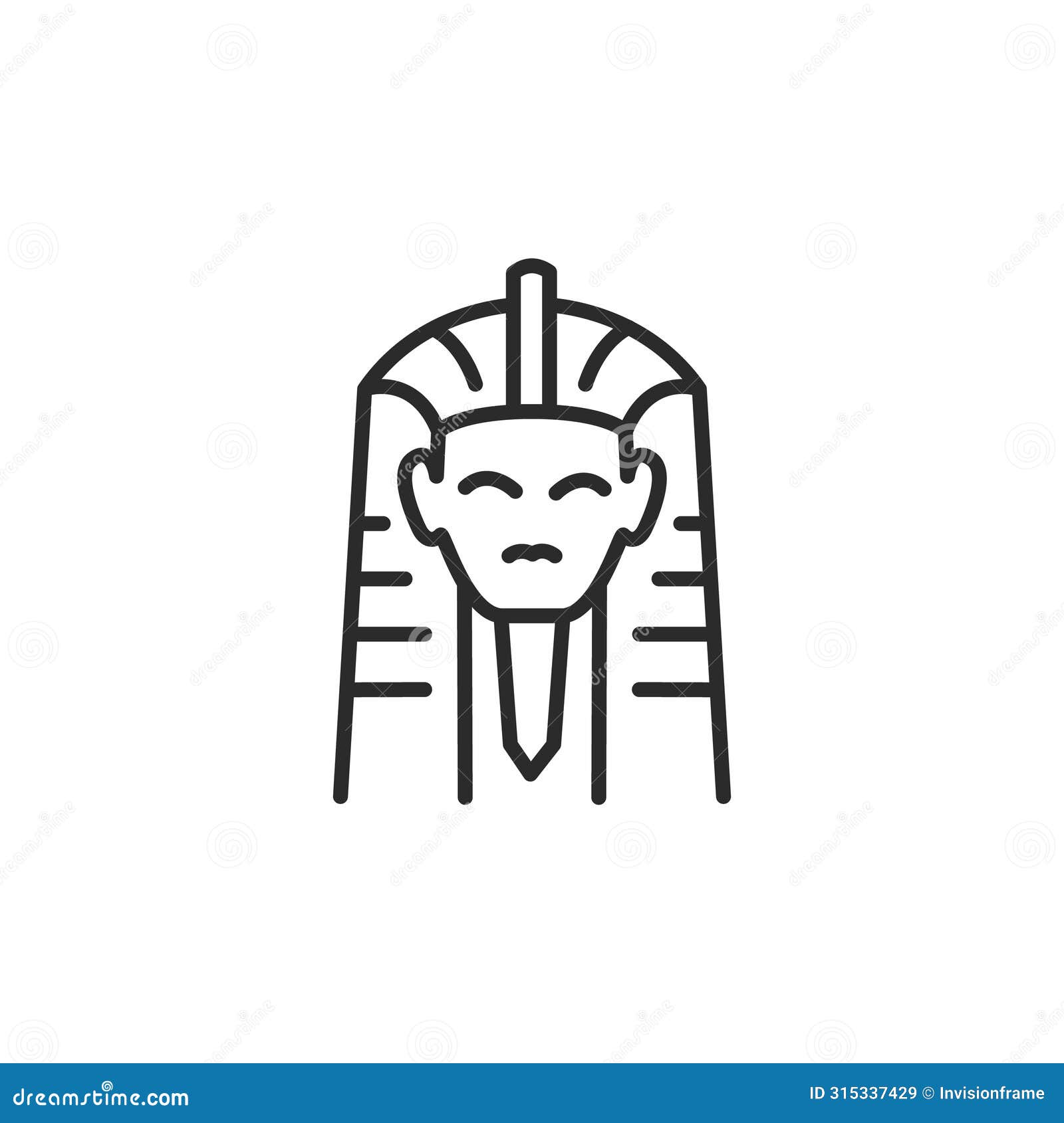 Egyptian Pharaoh Icon stock vector. Illustration of ruler - 315337429