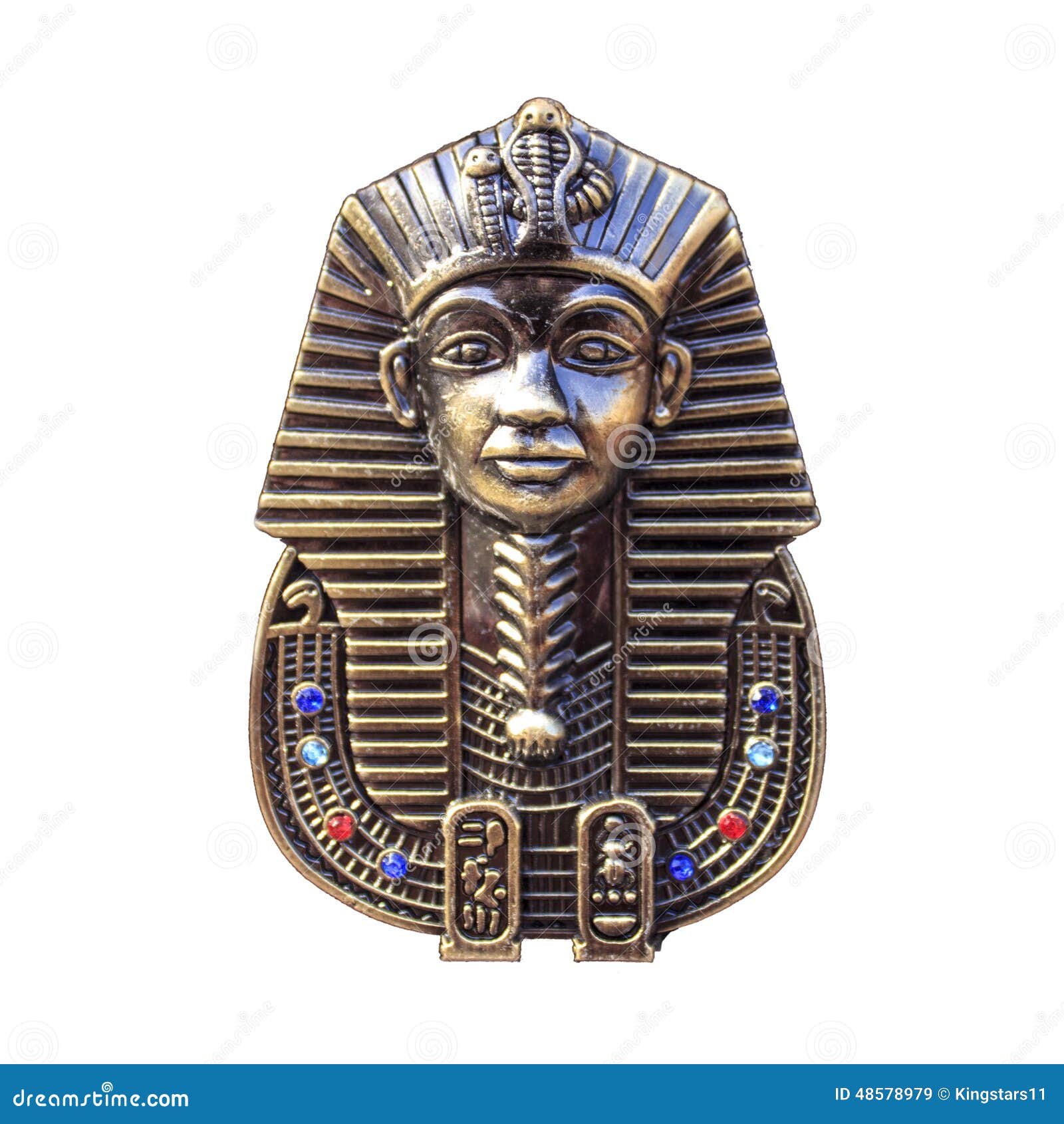 Egyptian Pharaohs Mask Isolated on White, Stock Image - Image of king ...