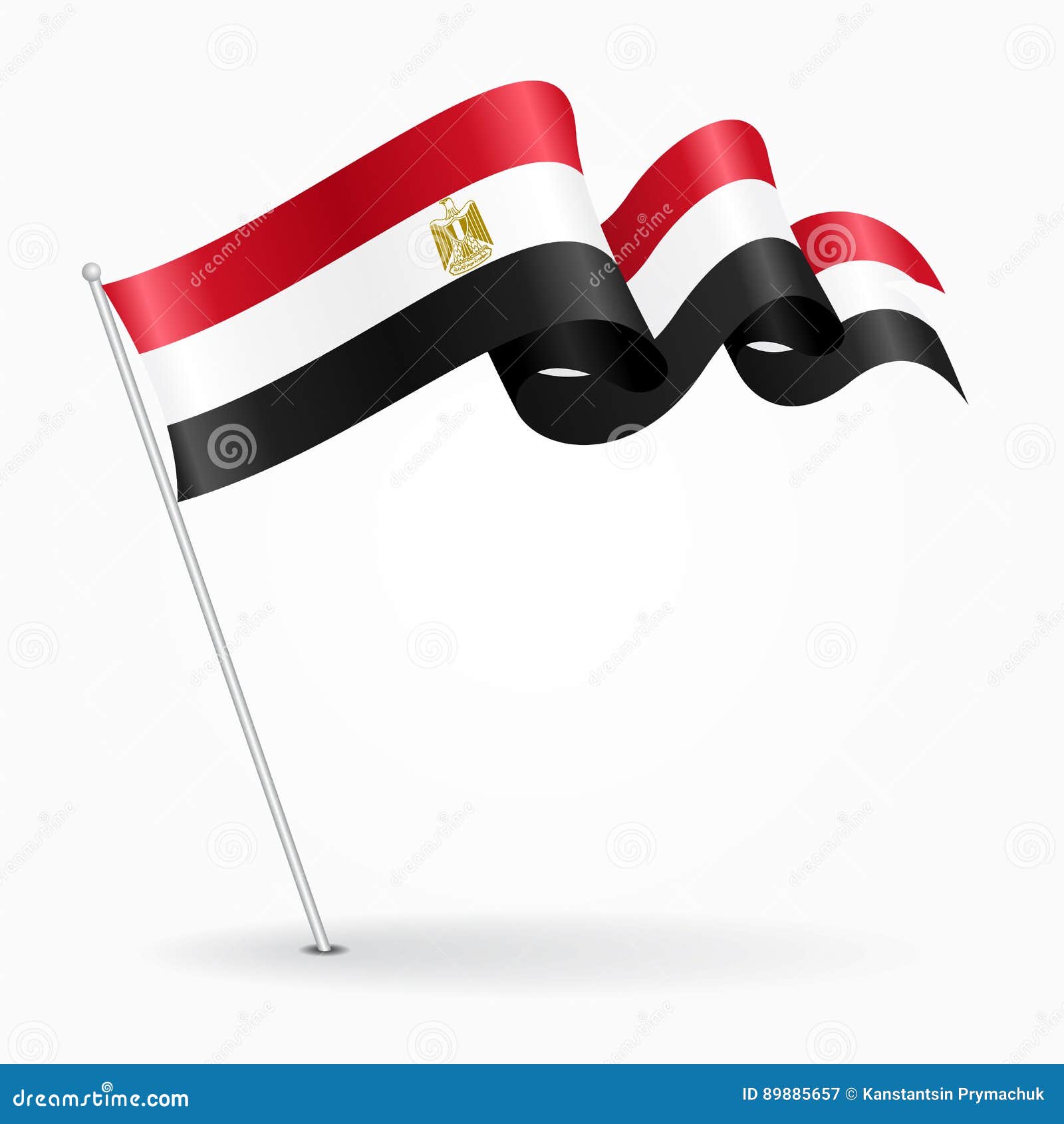 Egyptian Pin Wavy Flag. Vector Illustration. Stock Vector ... Egyptian Pin Wavy Flag. Vector Illustration. Stock Vector ...