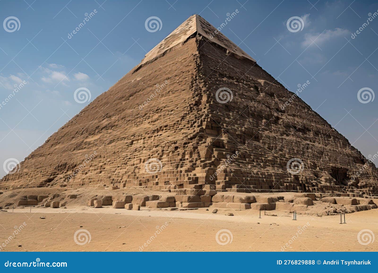 Egyptian Pyramid of Cheops, General View of the Pyramid, Generative AI ...