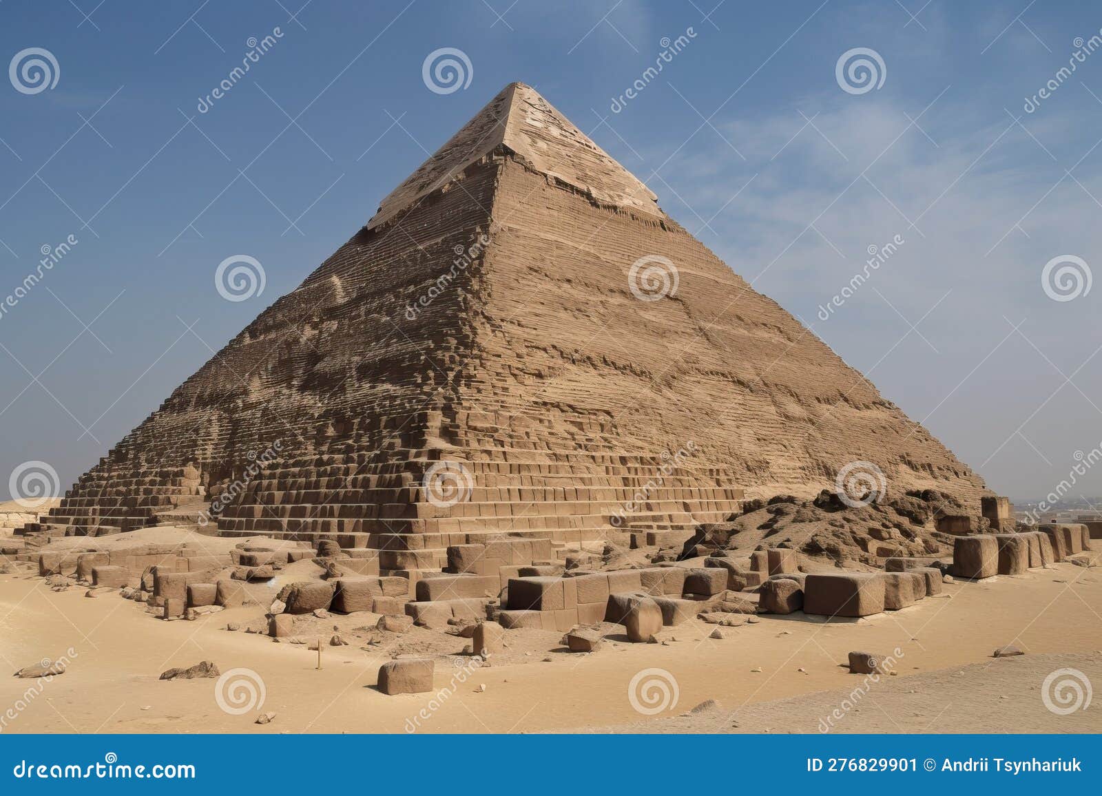 Egyptian Pyramid of Cheops, General View of the Pyramid, Generative AI ...