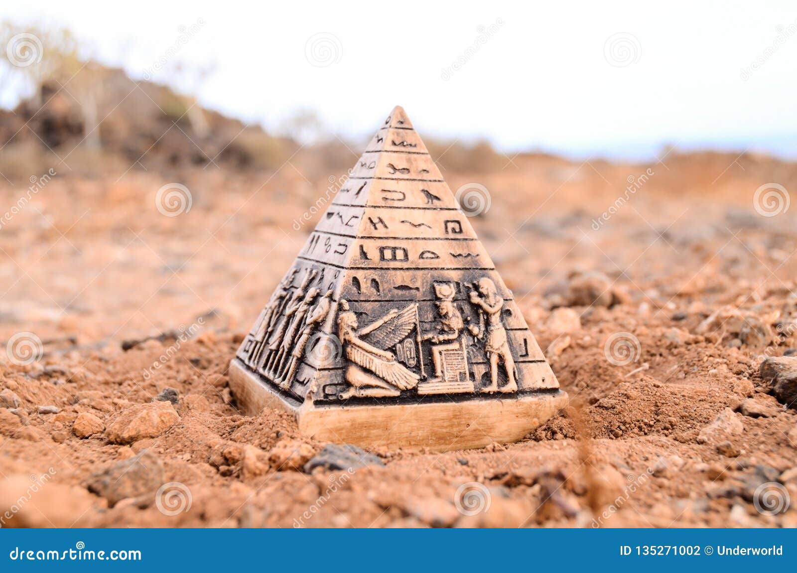 Egyptian Pyramid Model Miniature Stock Photo - Image of egyptian, earth ...