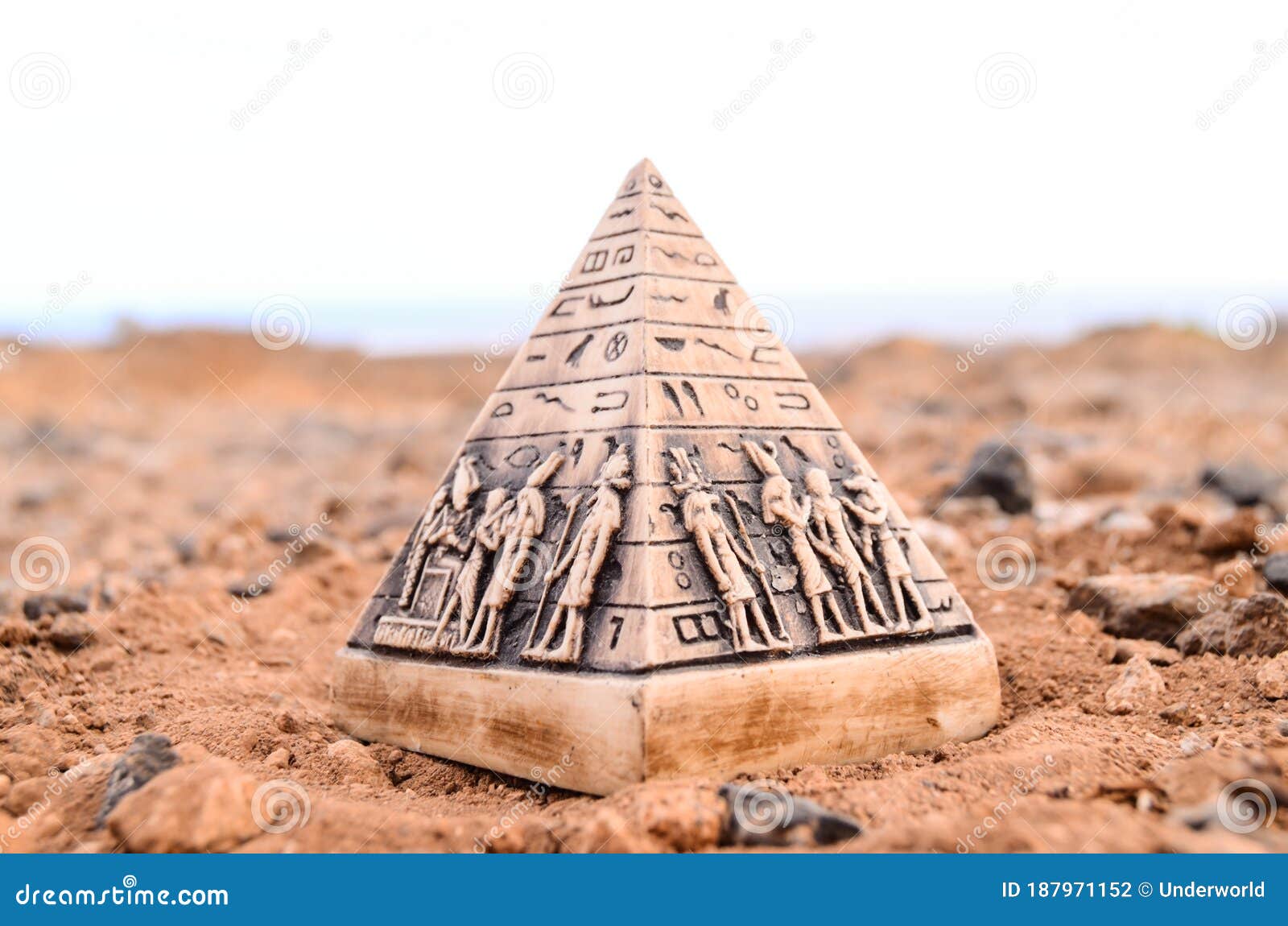 Egyptian Pyramid Model Miniature Stock Photo - Image of pyramid ...