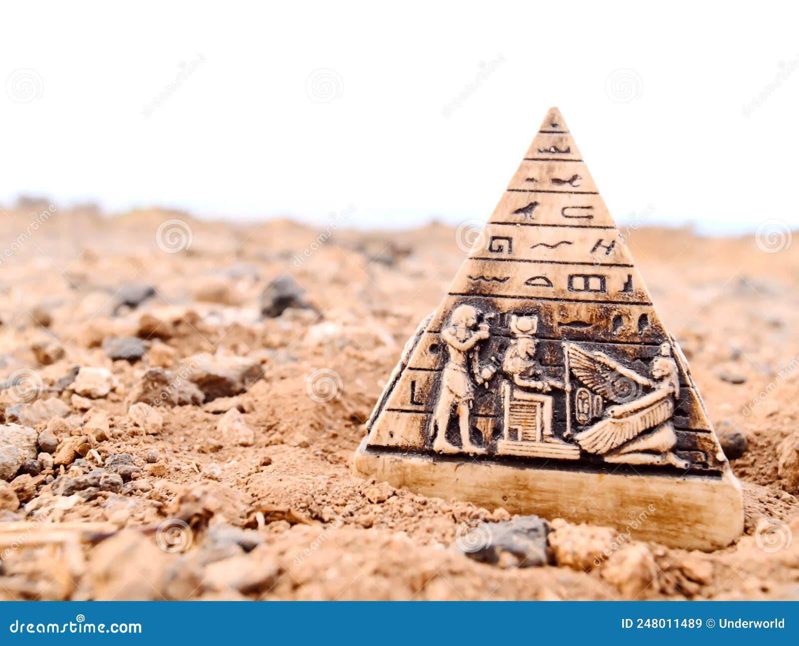 Egyptian Pyramid Model Miniature Stock Image - Image of hieroglyph ...