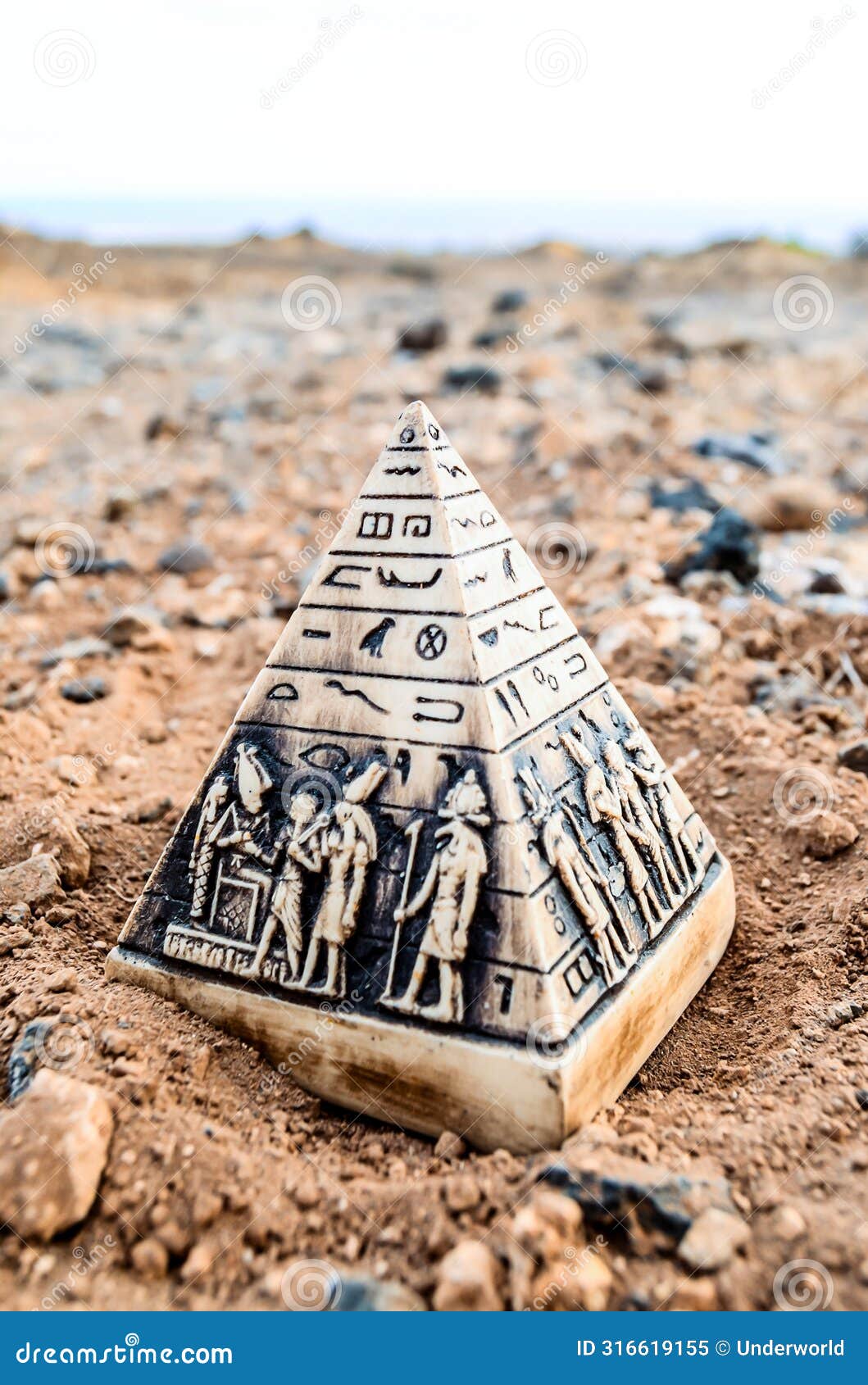 Egyptian Pyramid Model Miniature Stock Image - Image of giza, pyramid ...