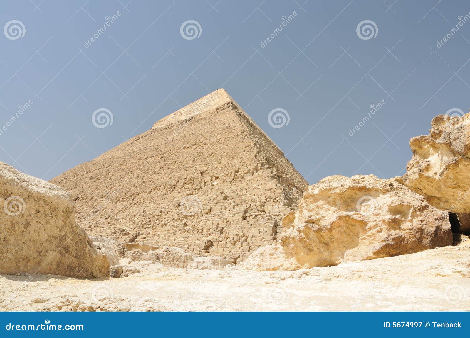 Egyptian Pyramid And Rocks Royalty-Free Stock Photography ...