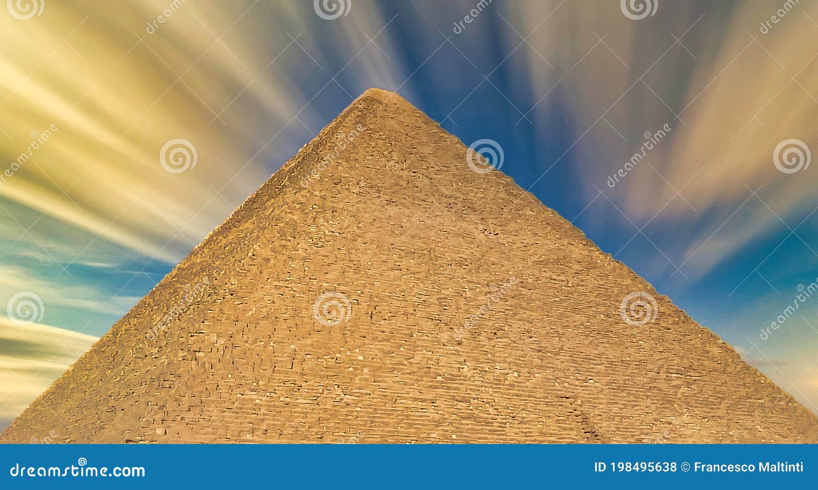 Egyptian Pyramid Under Dramatic Sky Stock Photo - Image of monument ...