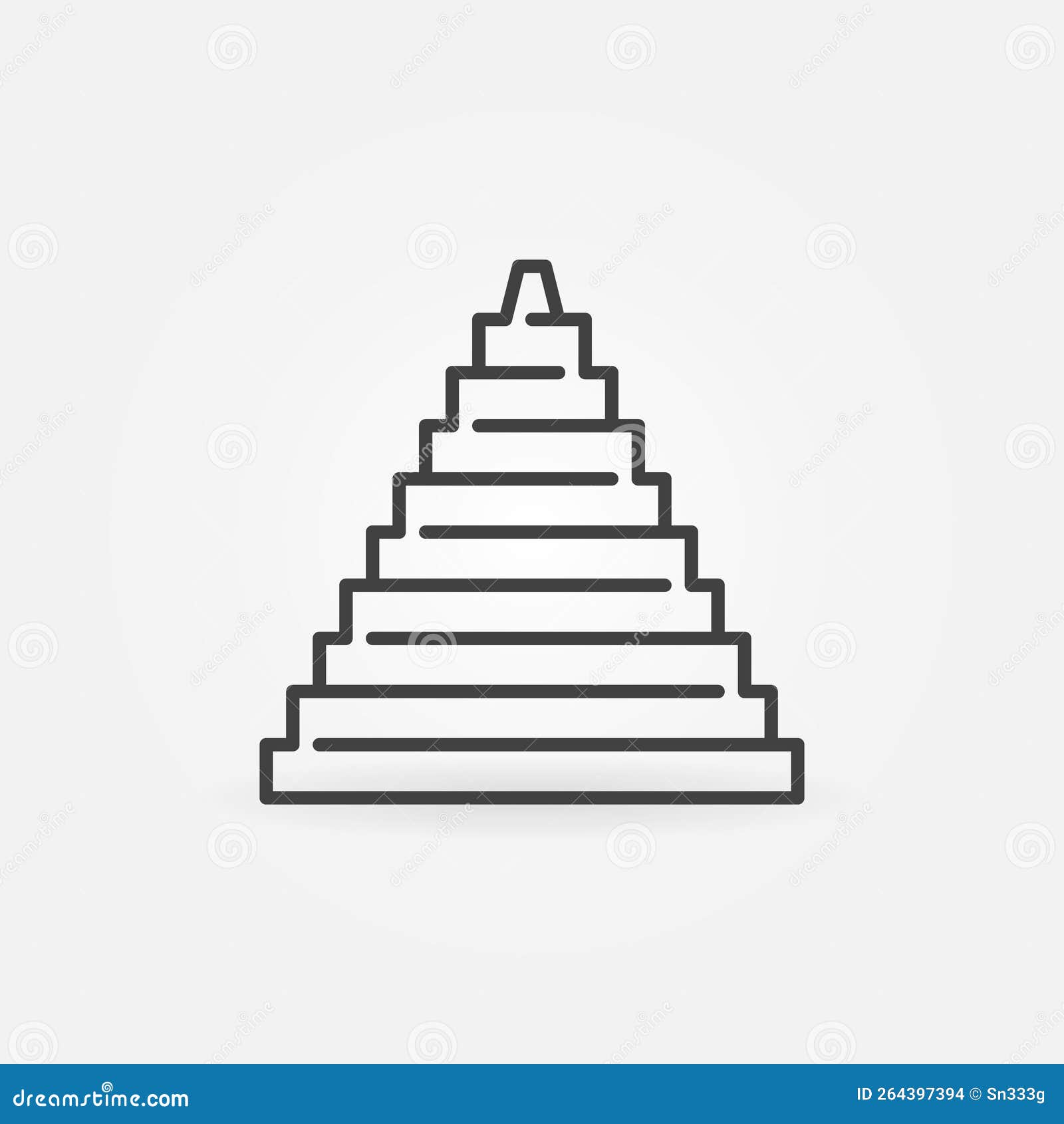 Egyptian Pyramid Vector Concept Outline Geometric Minimal Icon Stock ...