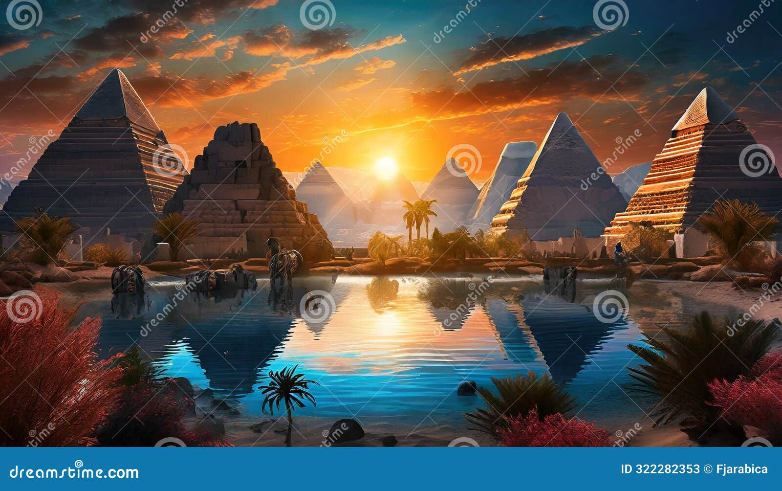 Egyptian pyramids stock illustration. Illustration of suitable - 322282353