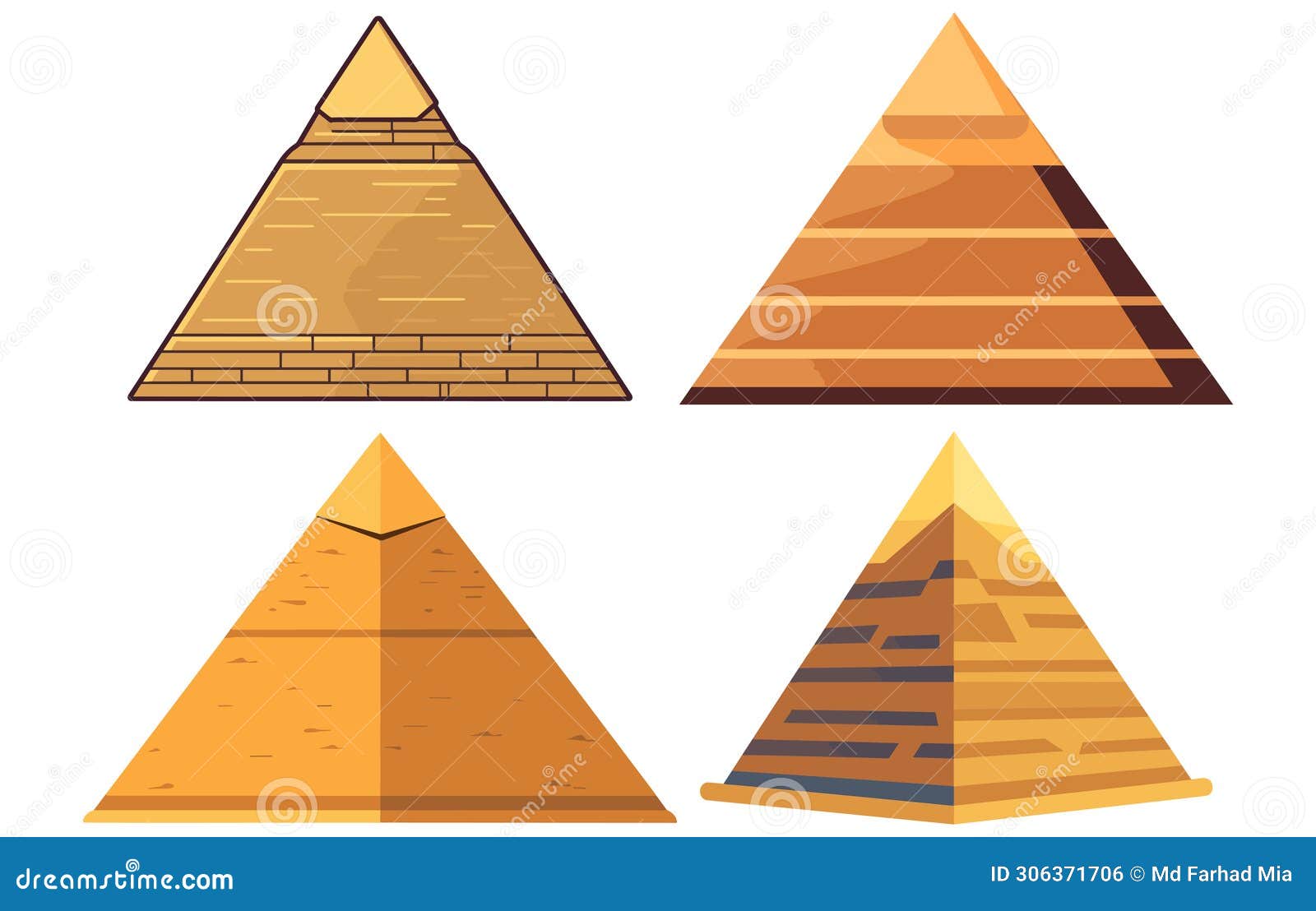 Egyptian Pyramids Landmark,egyptian Pyramids Vector Stock Vector ...