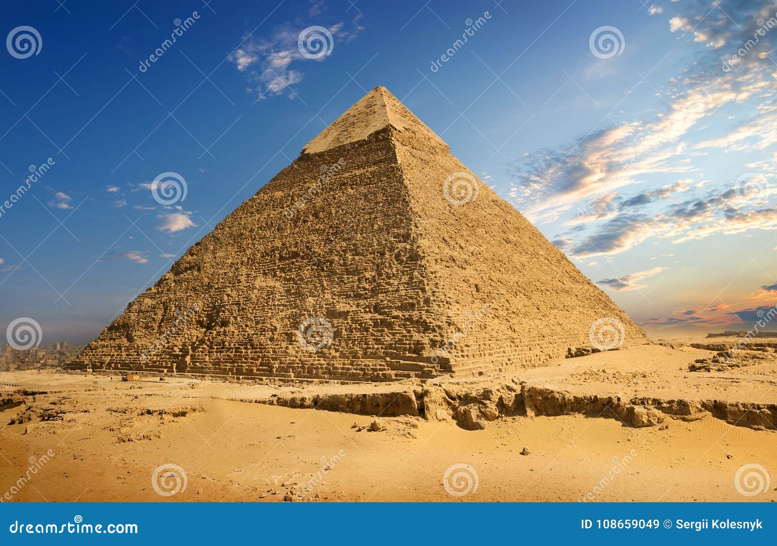 Landscape with pyramid stock image. Image of orange - 108659049