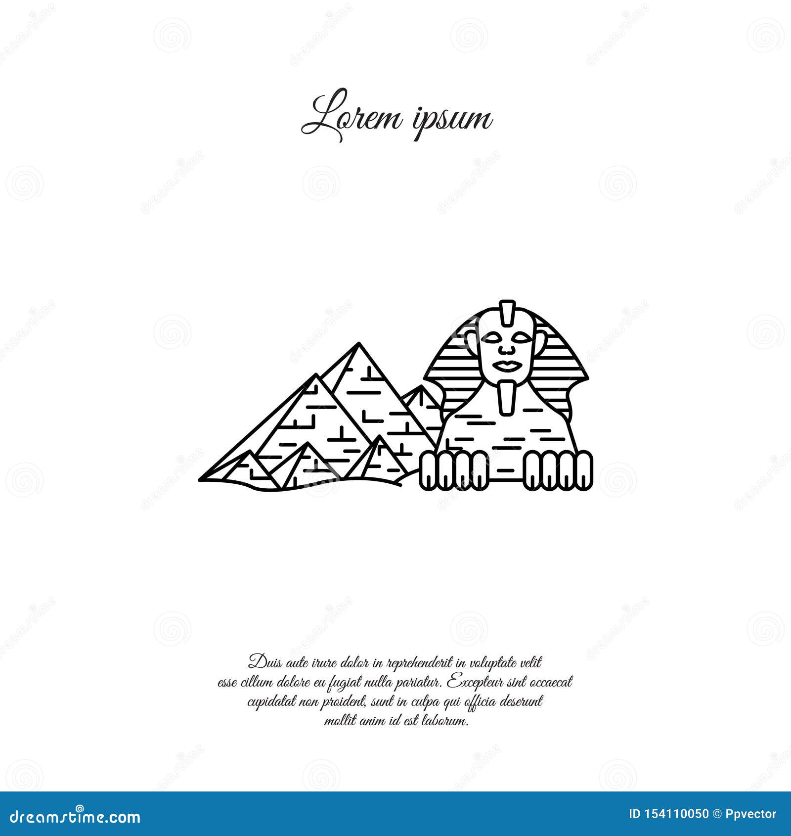 Egyptian Line Art 3 Cartoon Vector | CartoonDealer.com #12878509
