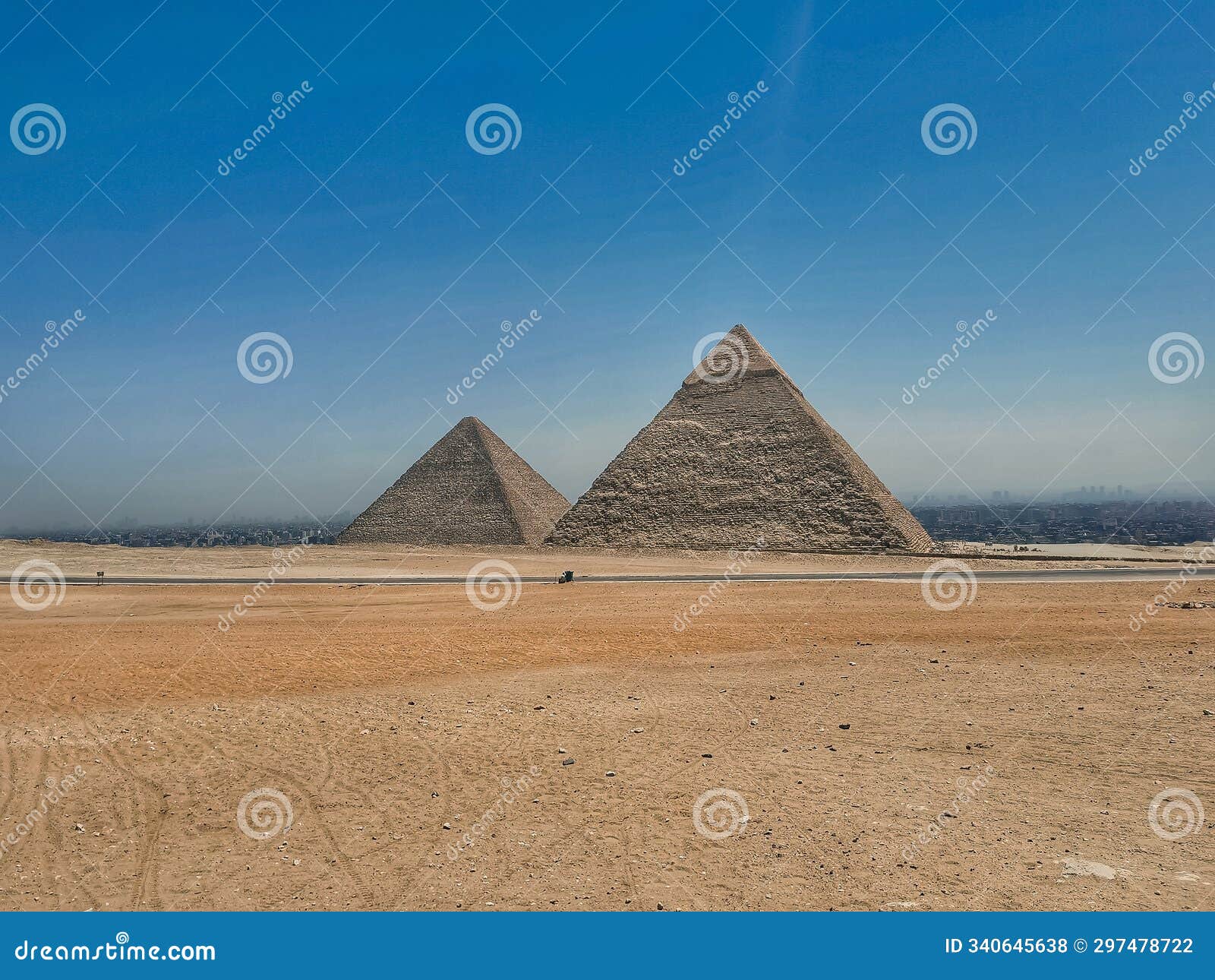 Egyptian pyramids stock photo. Image of temple, badlands - 340645638