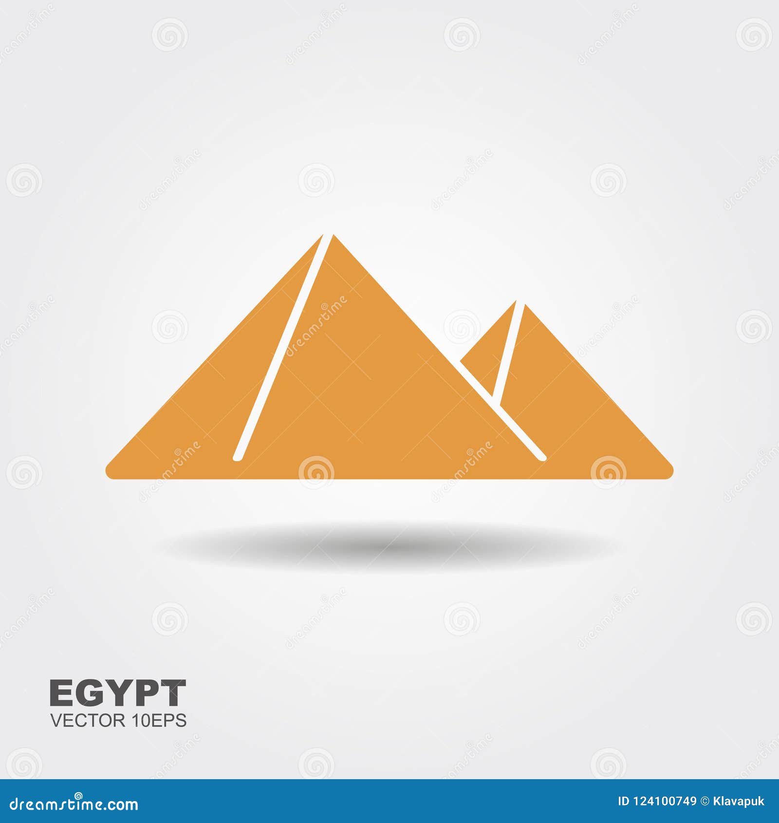 Egyptian Pyramids Vector Symbol Icon Design. Vector Icon Stock Vector ...