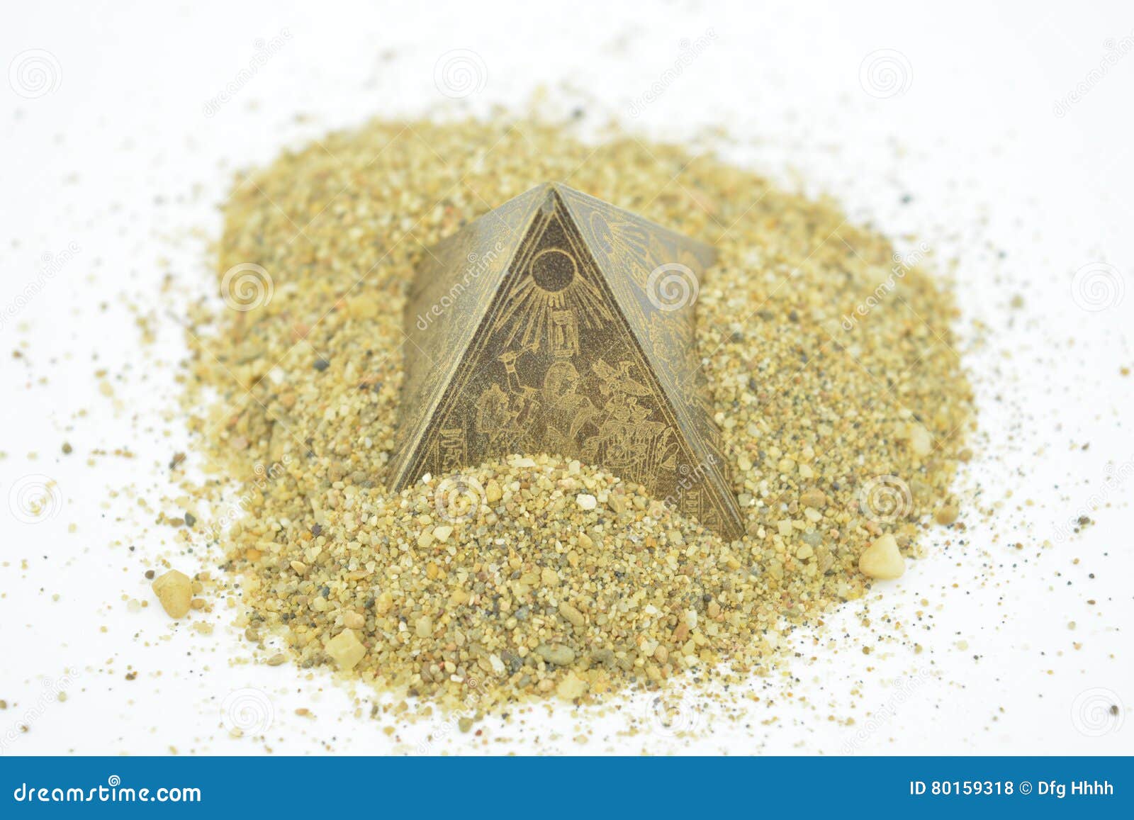 Egyptian Pyramids in the Yellow Sand Stock Photo - Image of sand, item ...