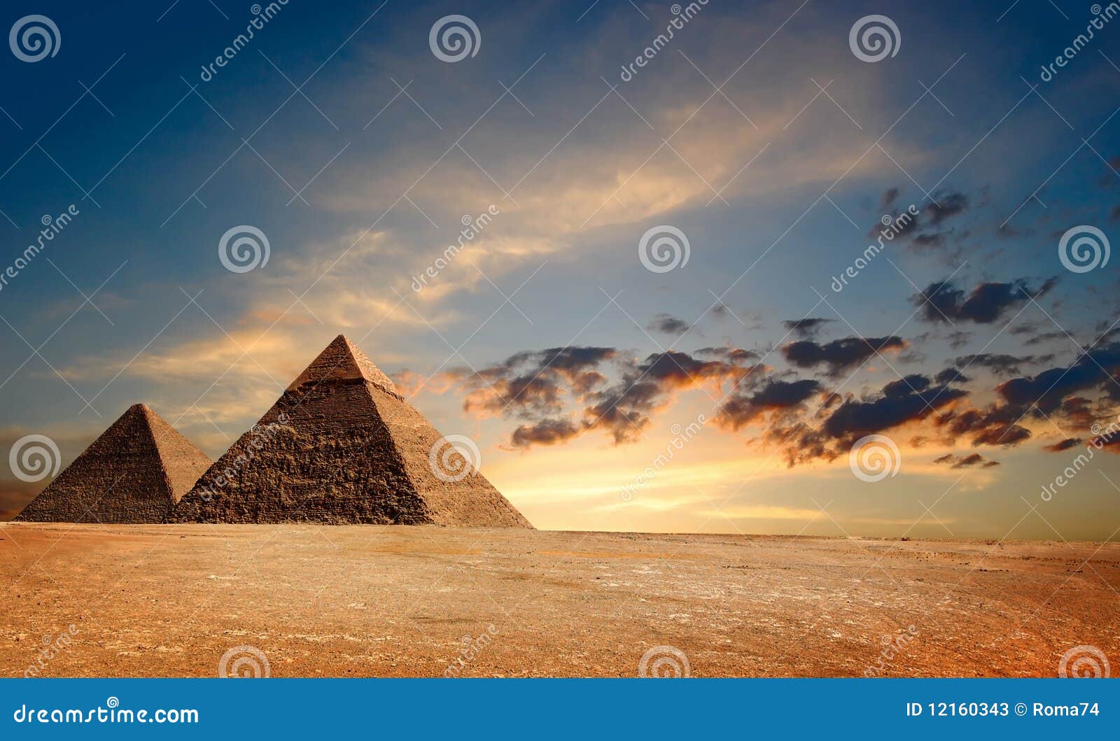 Egyptian Pyramyds stock image. Image of memorial, giza - 12160343
