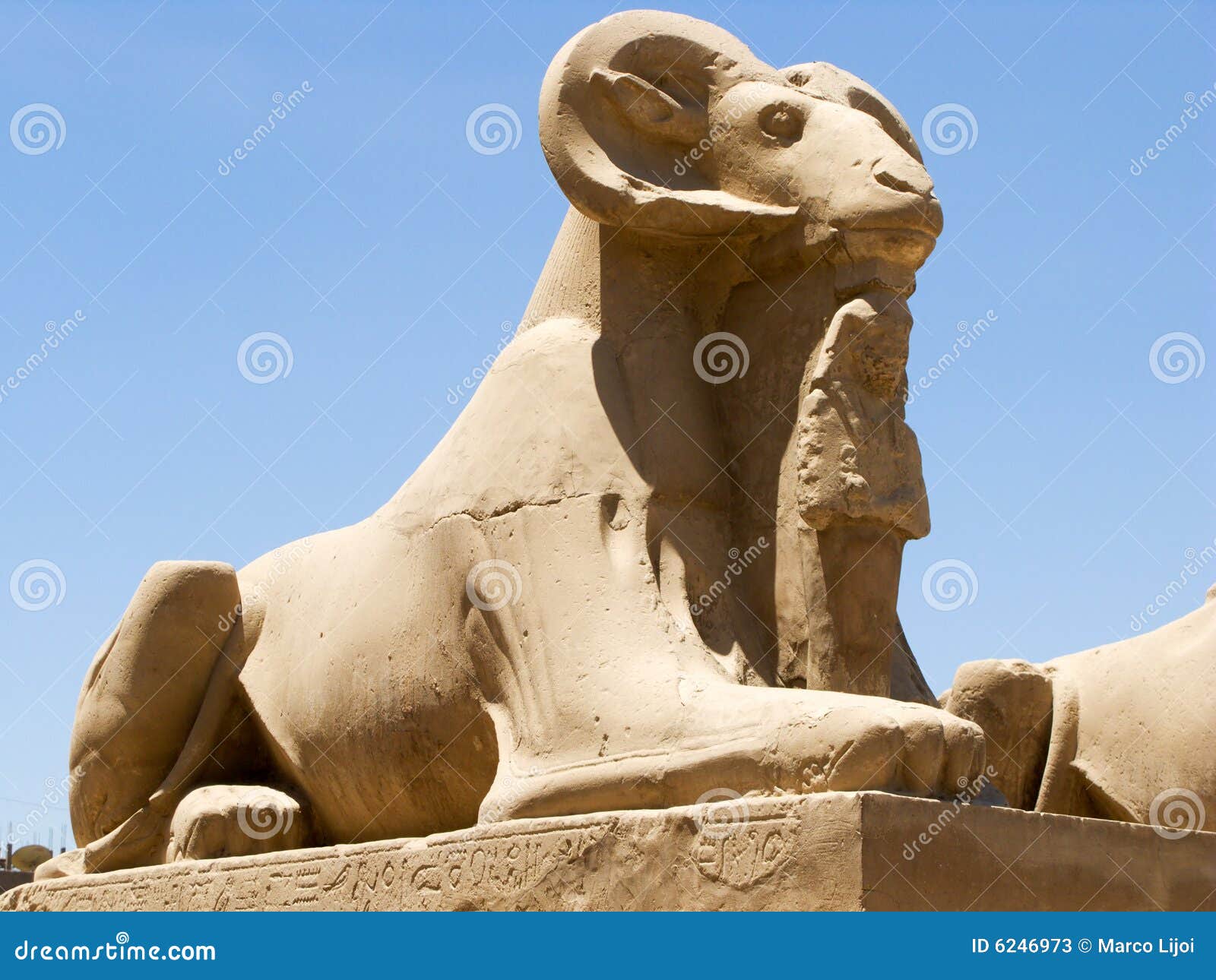 Egyptian ram stock image. Image of horn, statue, antique - 6246973