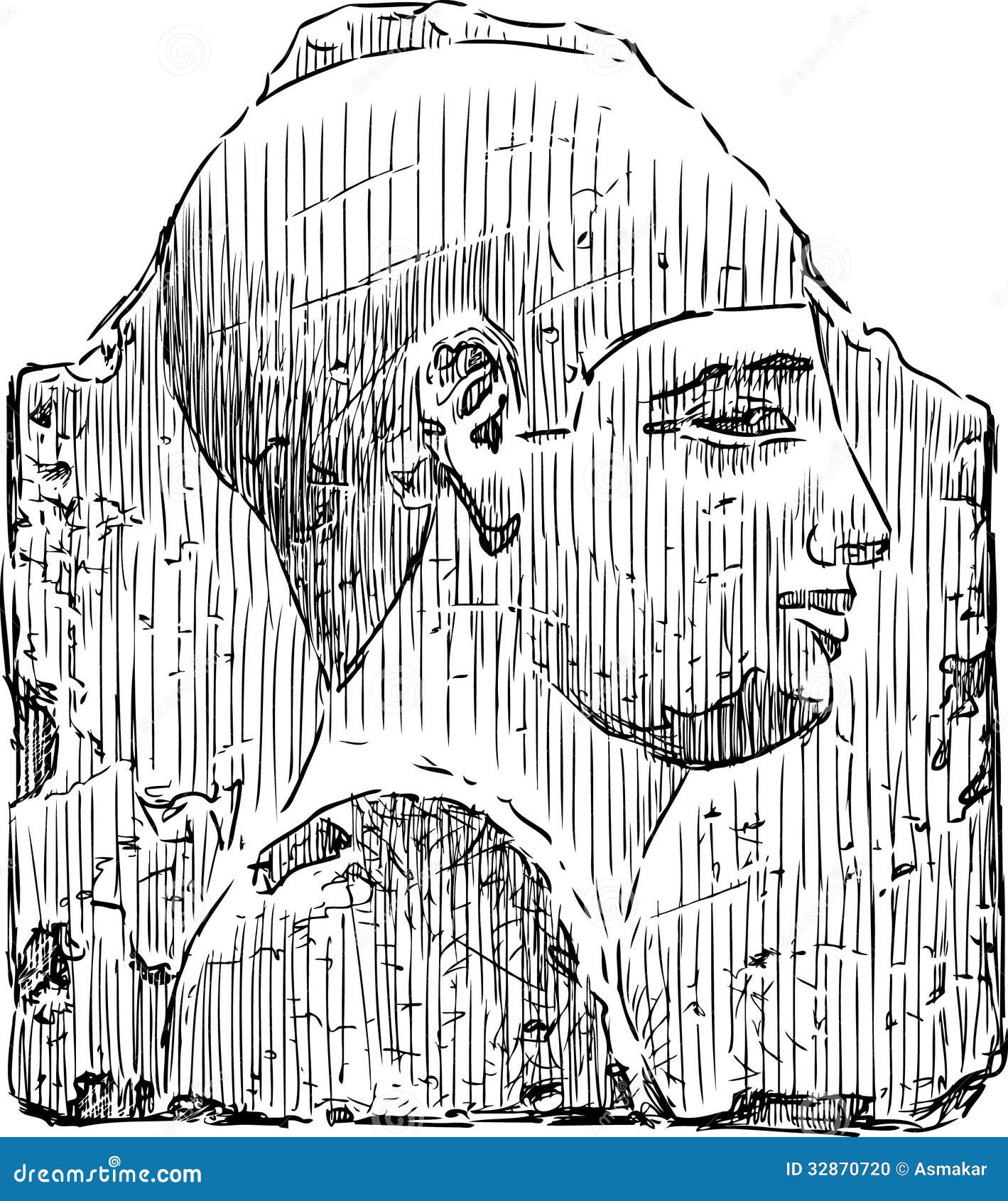 Egyptian relief stock vector. Illustration of arts, traditional - 32870720