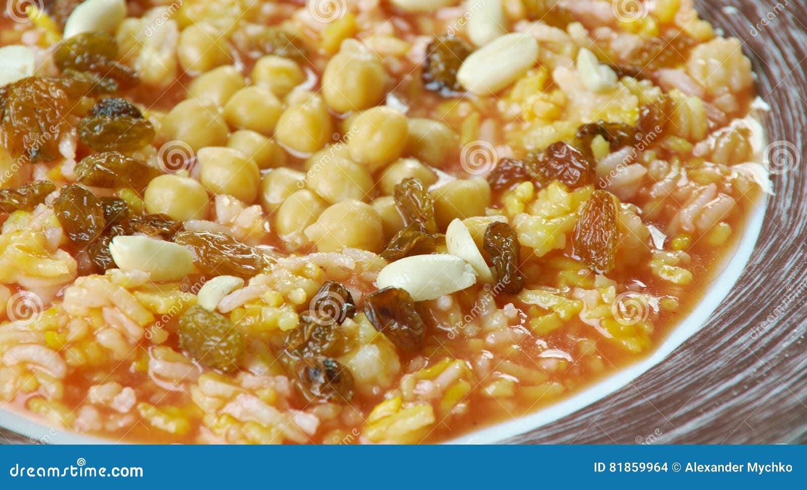 Egyptian rice with nuts stock photo. Image of calrose - 81859964