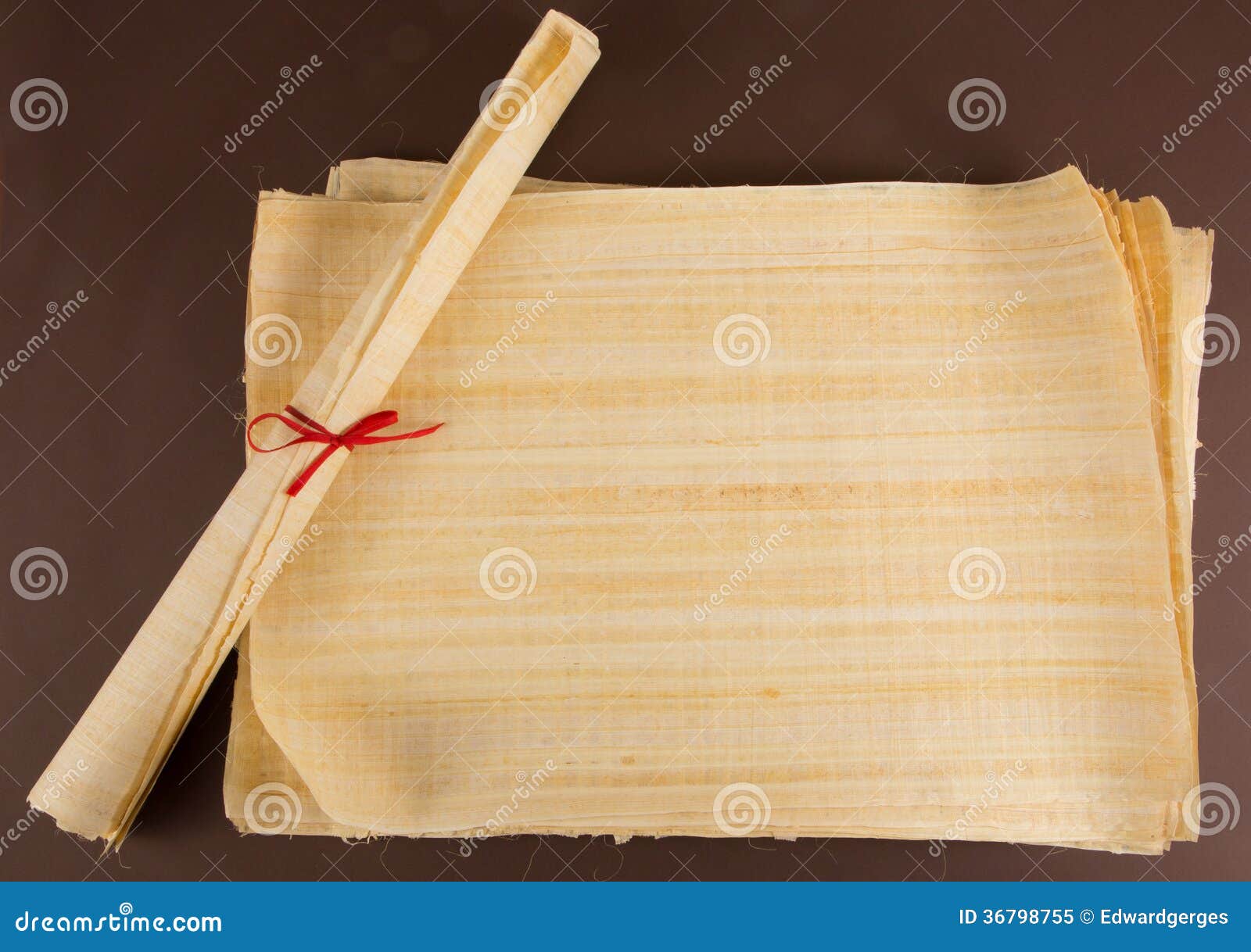 Egyptian Roll Blank Papyrus for Message Stock Image - Image of egyptian ...